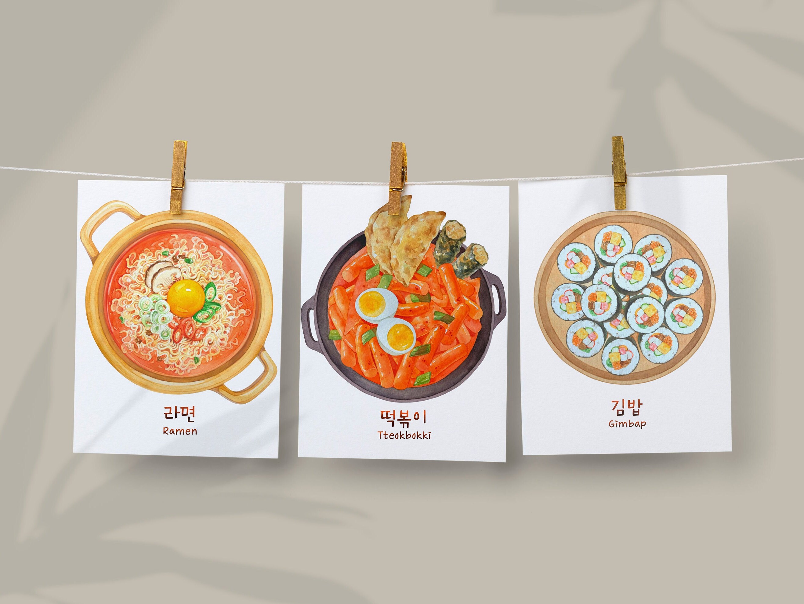 Tteokbokki, Ramen, Gimbap, Korean Food Illustration,korean Popular ...