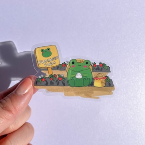 Froggy Strawberry Farm Sticker//digital Art//frog Stickers ...