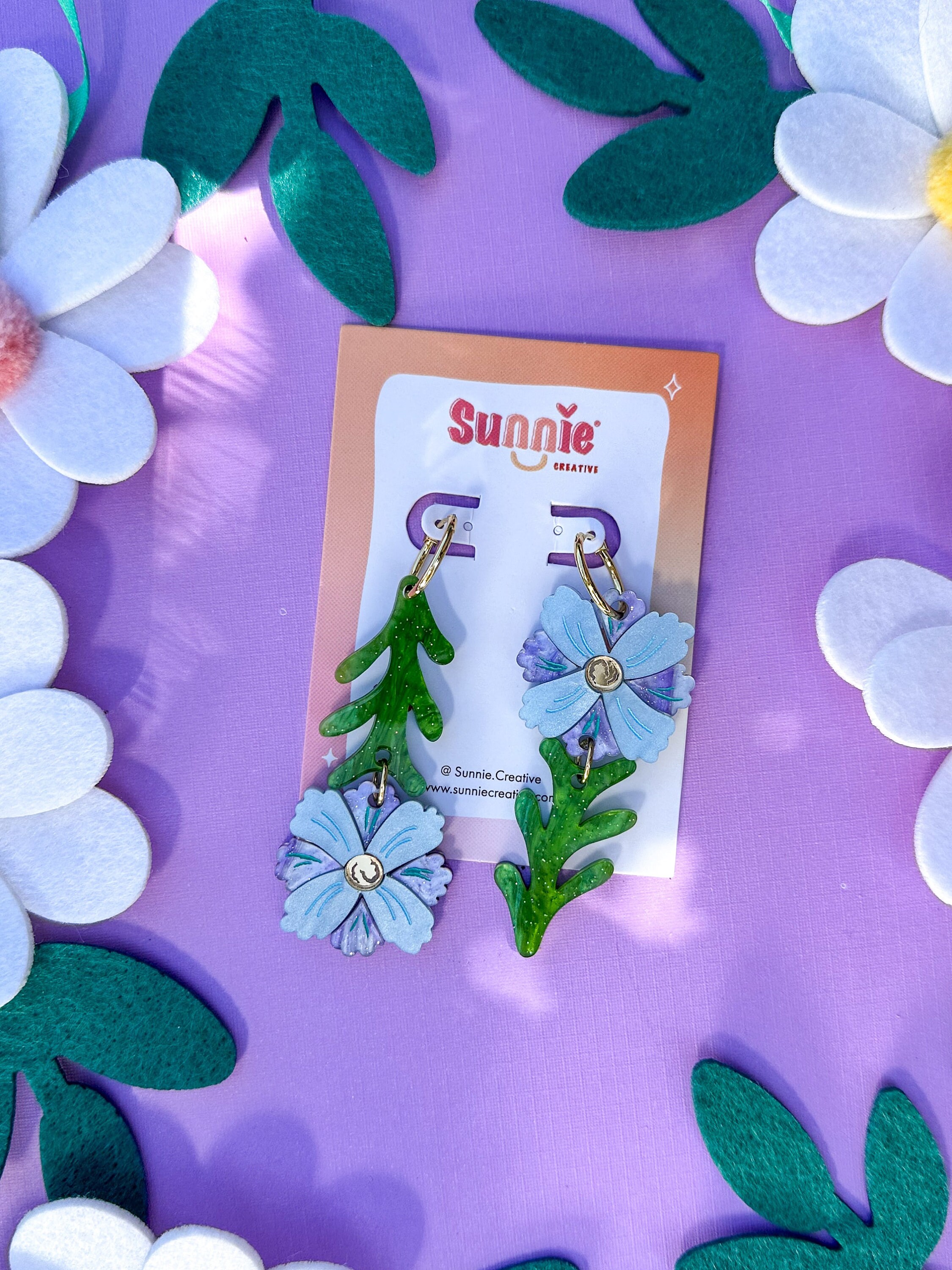 Mismatch Acrylic Flower Earrings: Ranunculus Statement Jewelry - Etsy