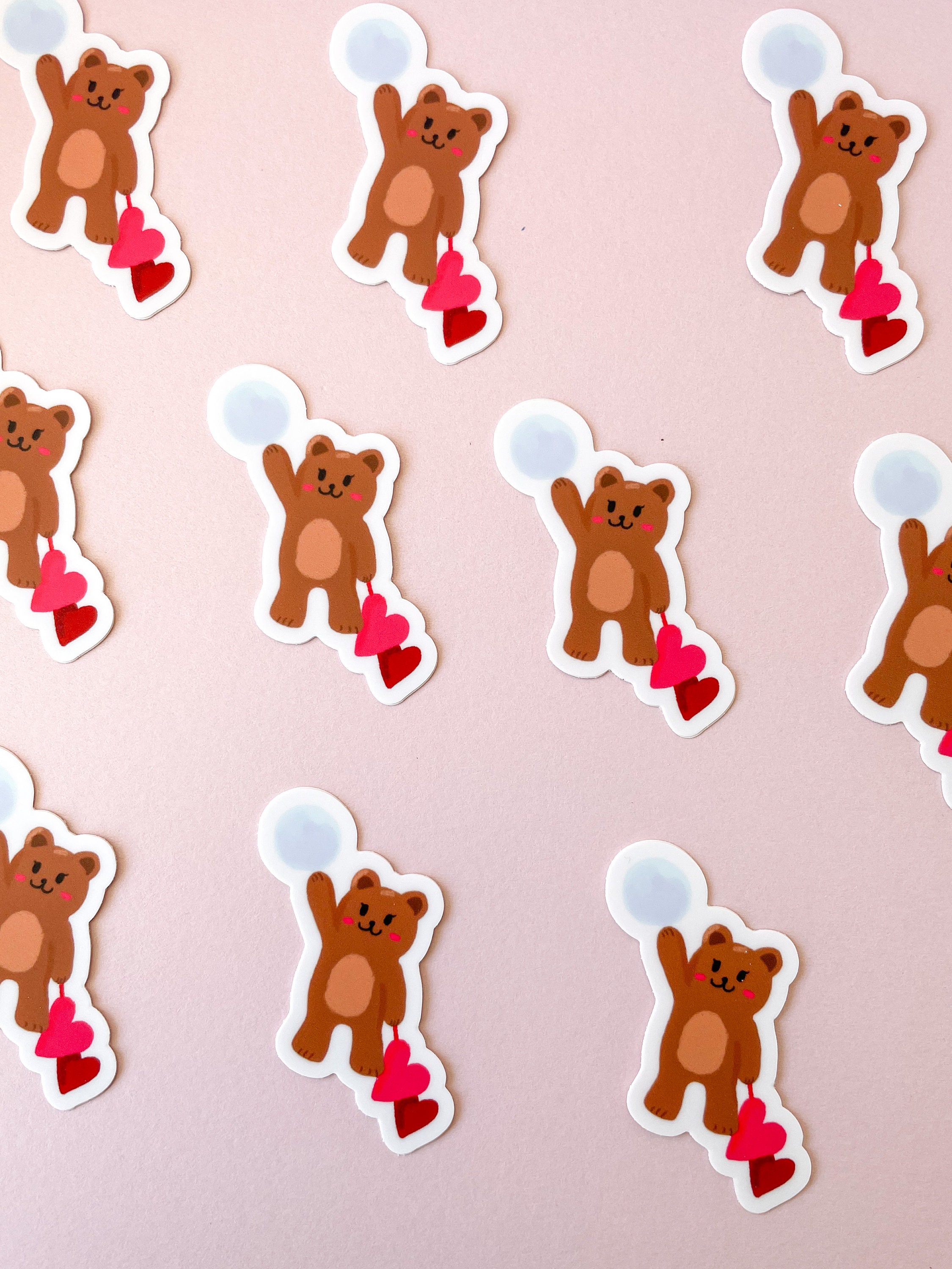Paper Love Bear StickerDigital ArtStickersIllustrationHome ...