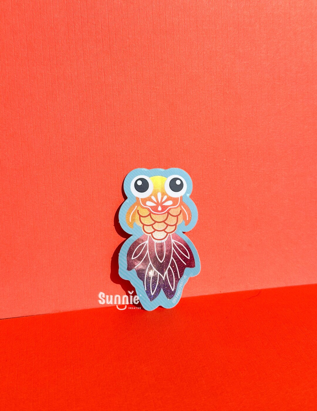 Gold Fish Glitter Sticker//digital Art//koi Inspired Stickers ...
