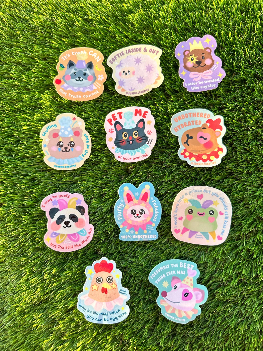 Clown Animal Sticker: Sassy Quote Decals for Planner, Laptop - Etsy