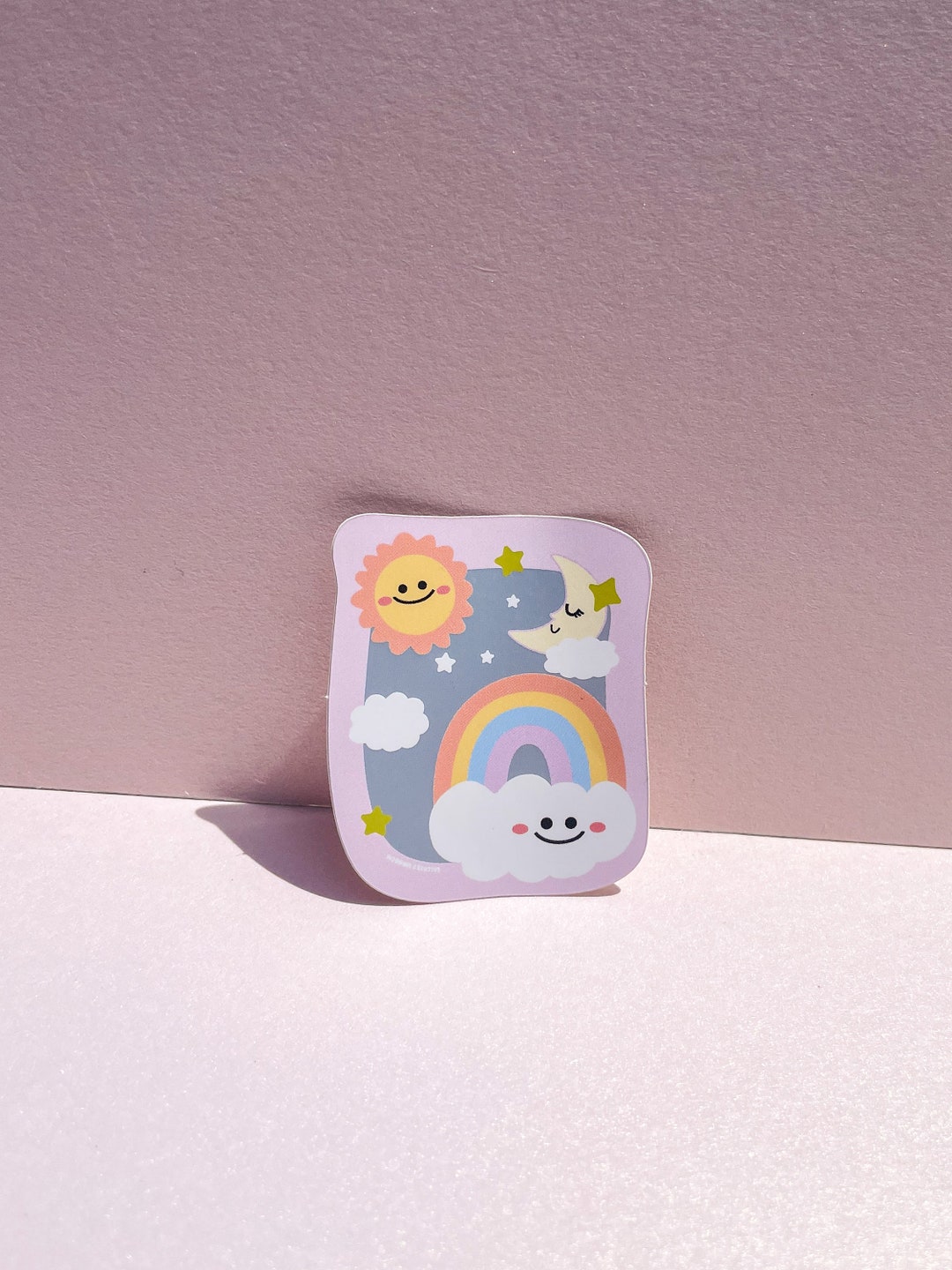 The Sky Friends Sticker//digital Art//weather Stickers//illustration ...