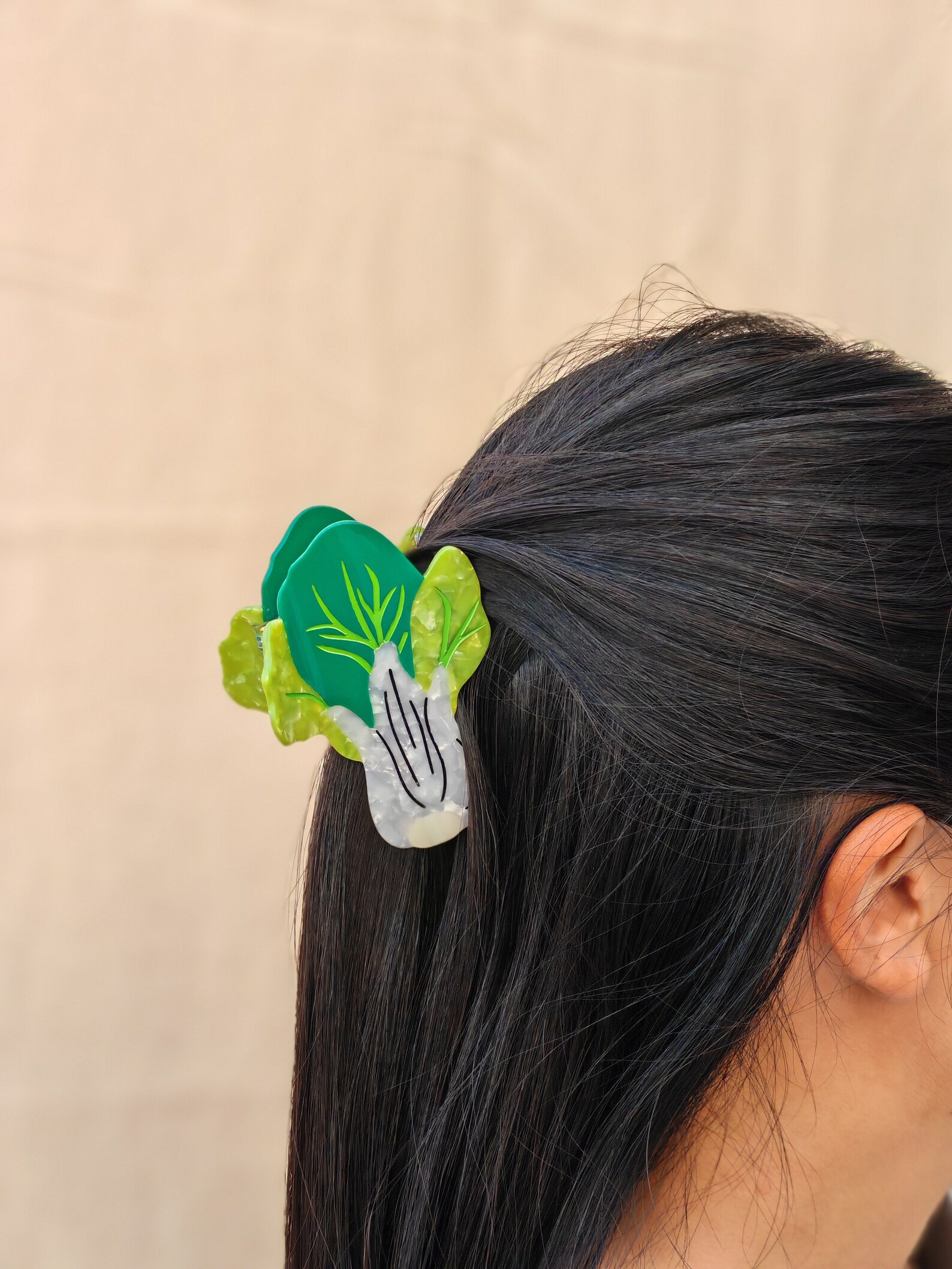 Bok Choy Hair Claw Clip: Trendy Veggie Accessory - Etsy