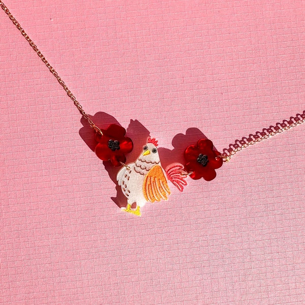Chicken Necklace - Etsy