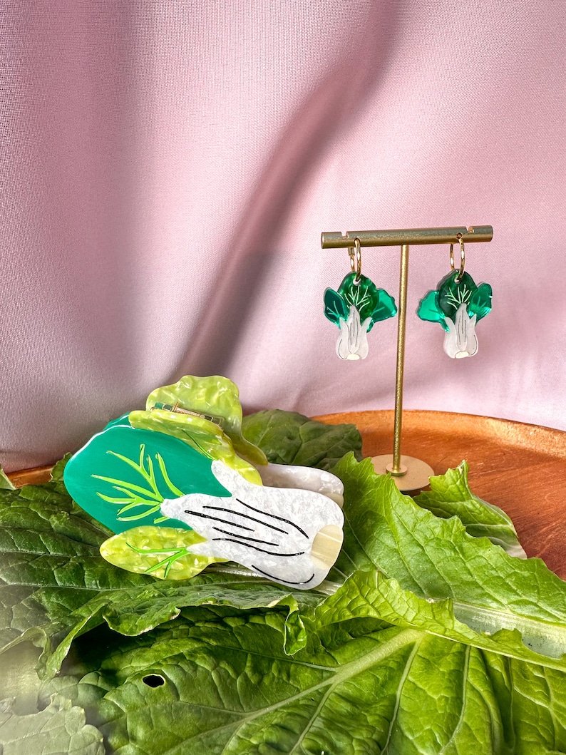 Bok Choy Hair Claw Clip: Trendy Veggie Accessory - Etsy