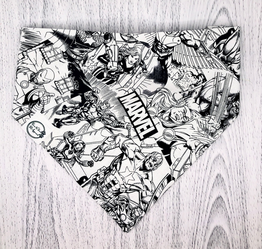 Marvel Comics Dog Bandana/custom Made Bandana/curved Neck/bandana/snap ...