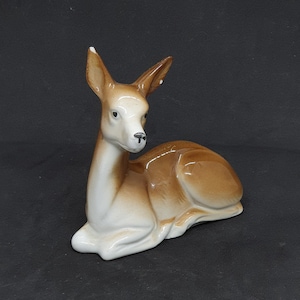 Vintage Foreign Porcelain Decorative Deer Figurine | Made in East ...
