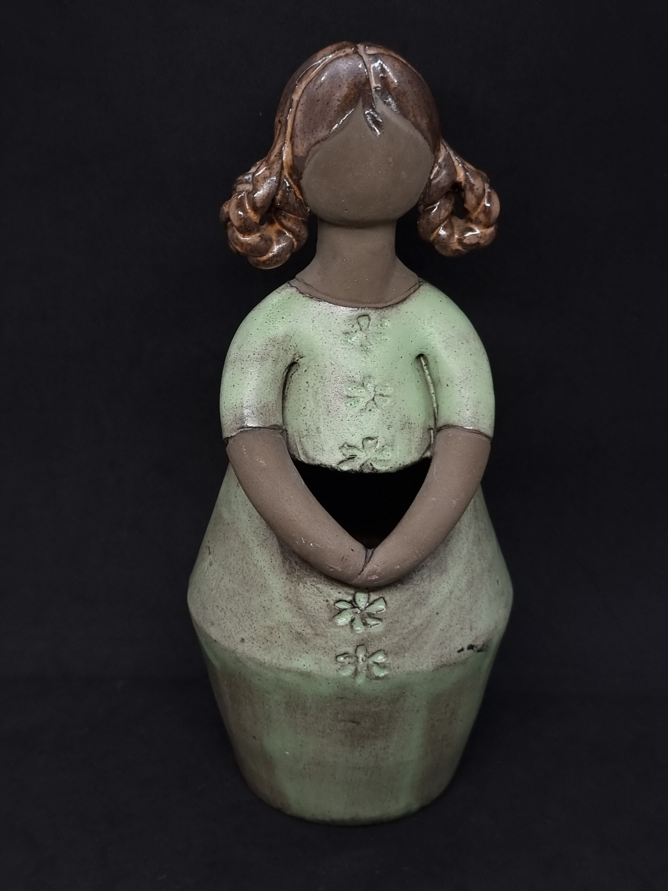 Vintage Elbogen Keramik Sweden Pottery Girl Figurine | - Etsy