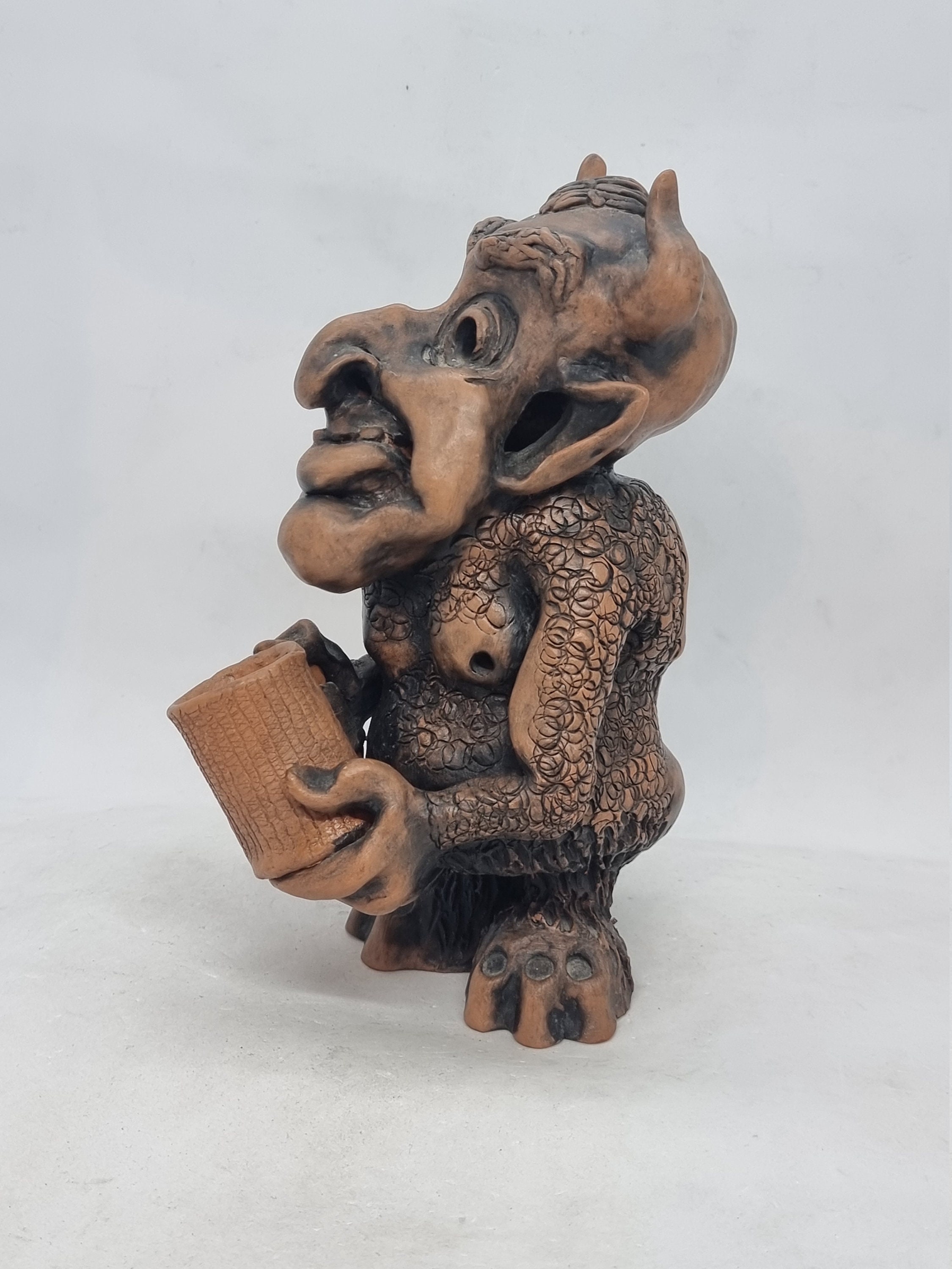 Scandinavian Ceramic devil Figurine Scandinavian - Etsy