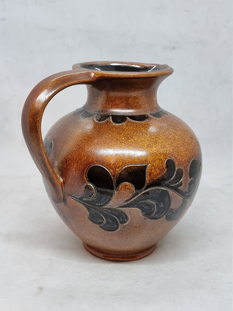 Vintage Handarbeit Ceramic Handle Pitcher Made in Germany - Etsy