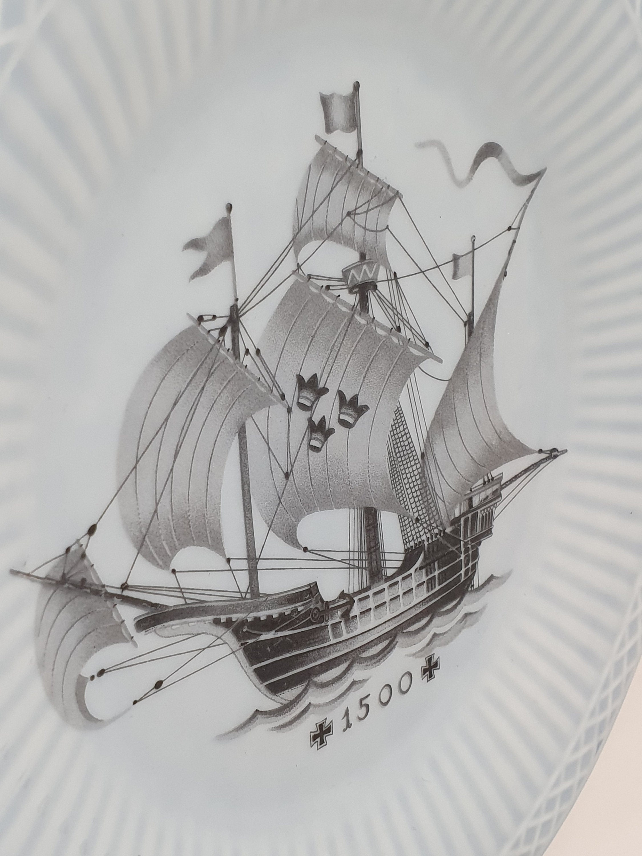 Vintage Swedish Porcelain Plate Ship "1500" by Rorstrand Sverige ...
