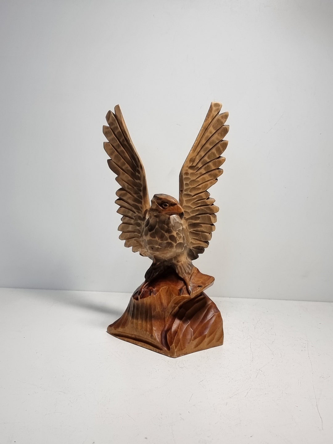 Vintage Carved USSR Wooden Eagle | Soviet Eagle | Totem Wooden Bird ...