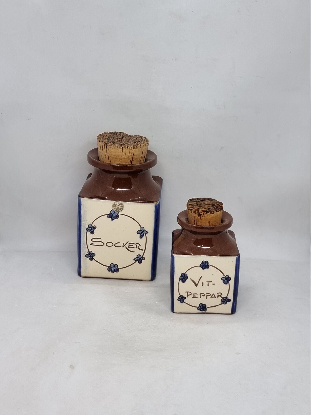 Pair of Vintage Swedish "gabriel" Ceramic Jars | Gabriel 1234 | Gabriel ...