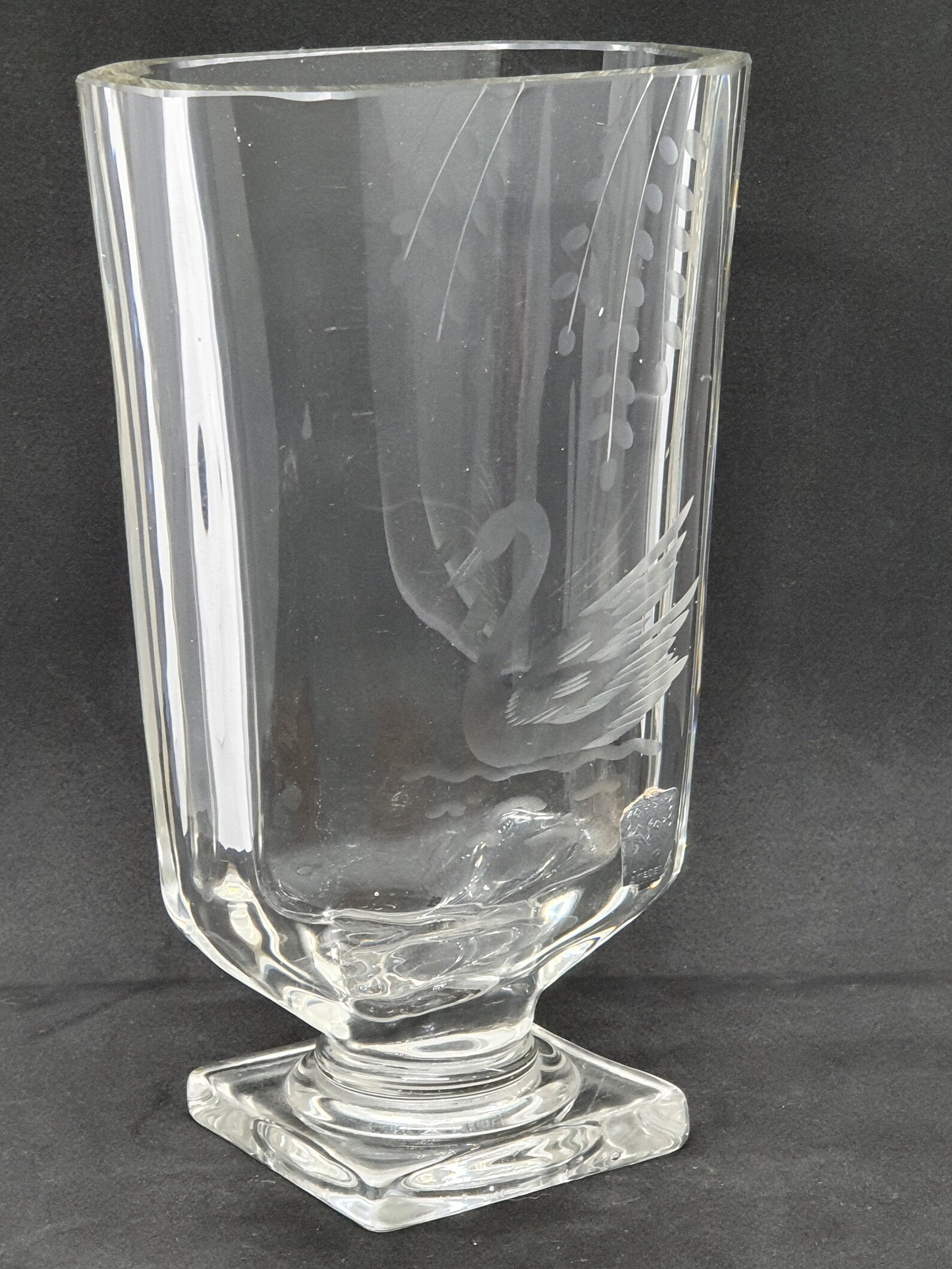 Orrefors Crystal Glass Vase | Johansfors | Made in Sweden 1960 ...