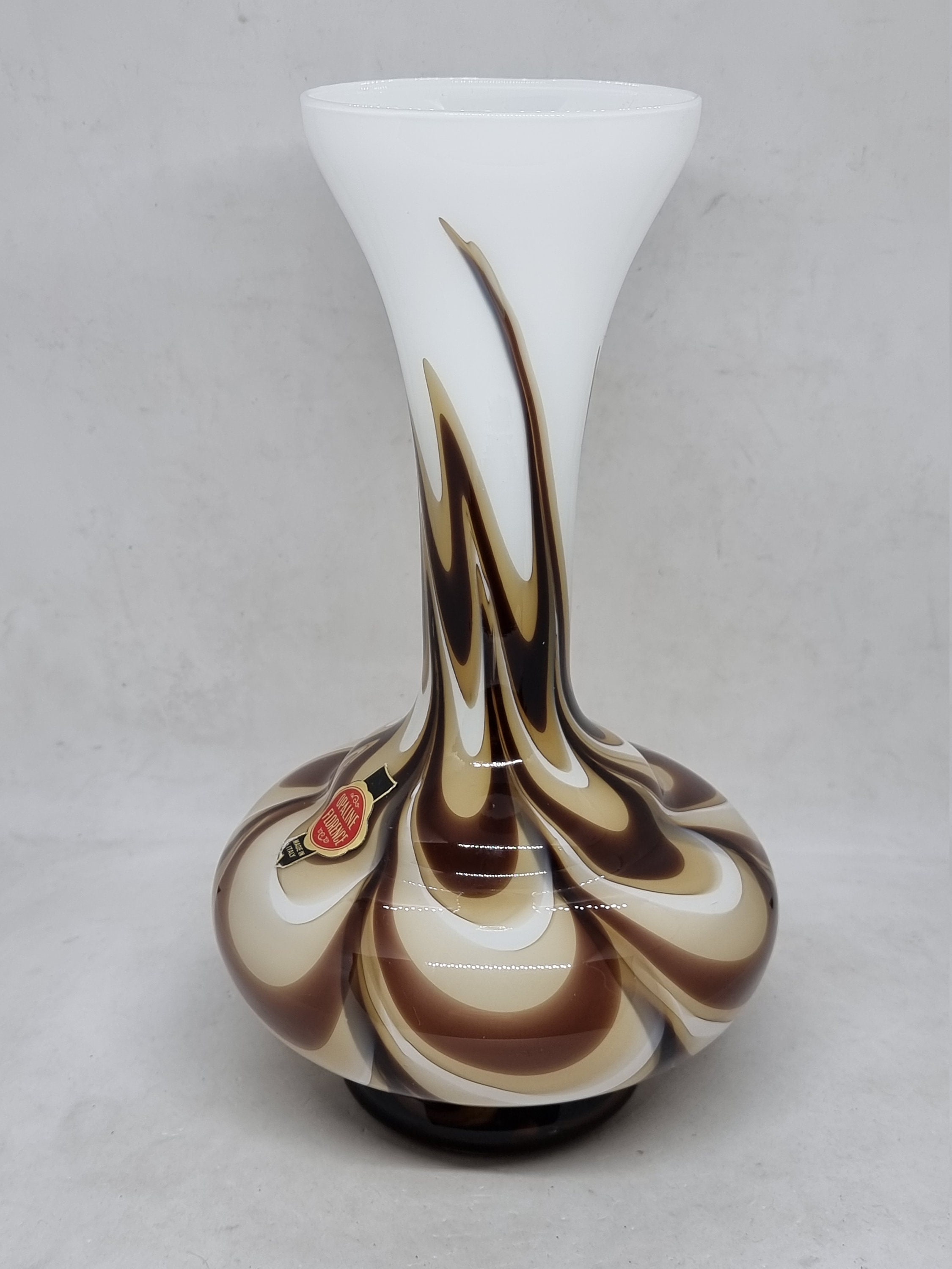 Vintage POP ART Handblown Vase Made in Italy by Opaline - Etsy