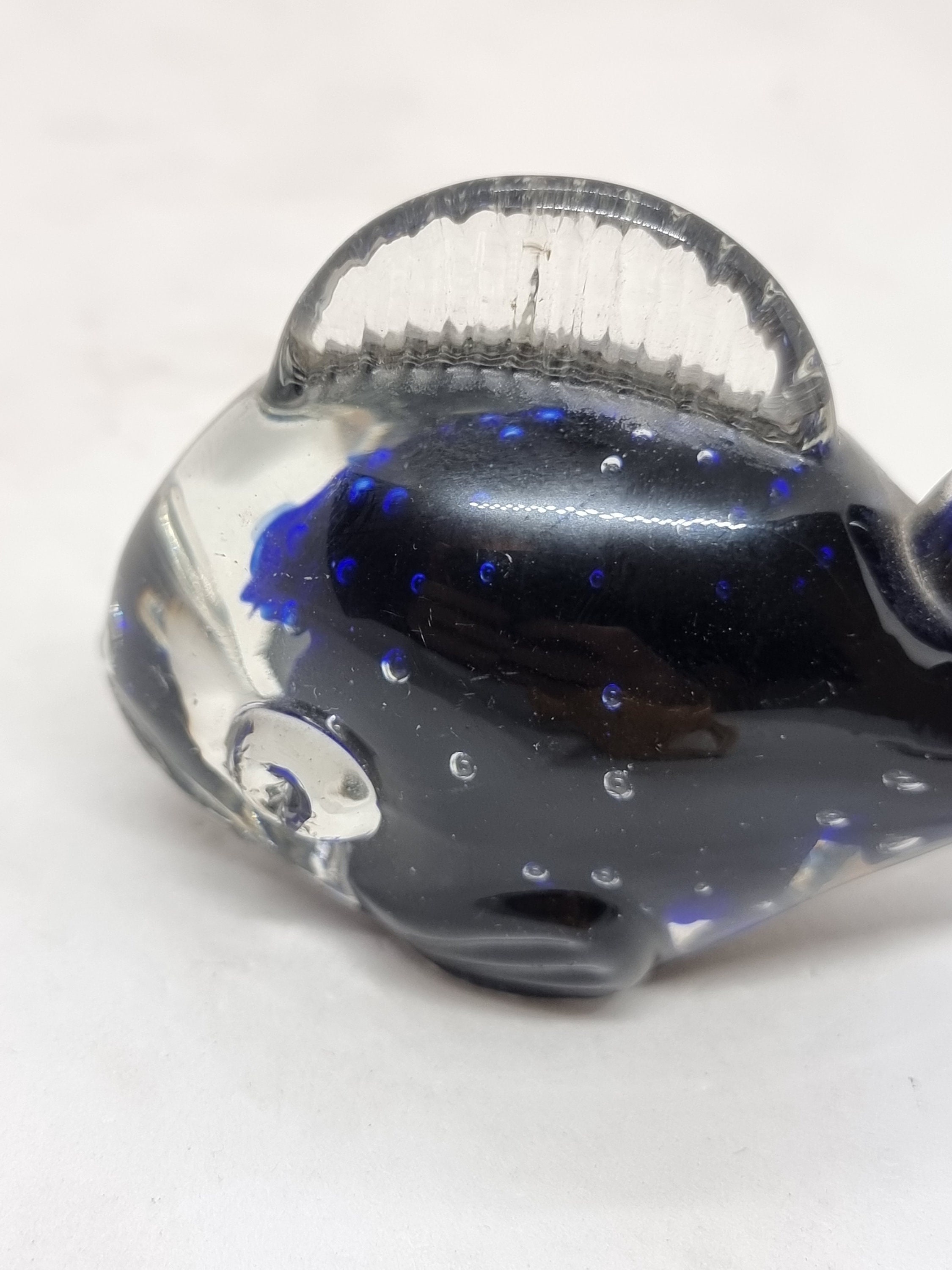 Vintage Blue Glass Fish Made in Sweden - Etsy