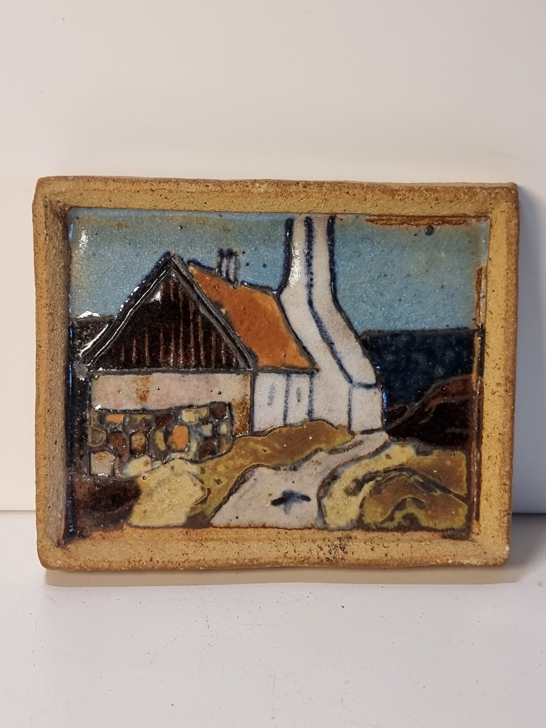 Vintage Denmark Bornholmsk Keramik Wall Plaque by Nis Stougaard - Etsy