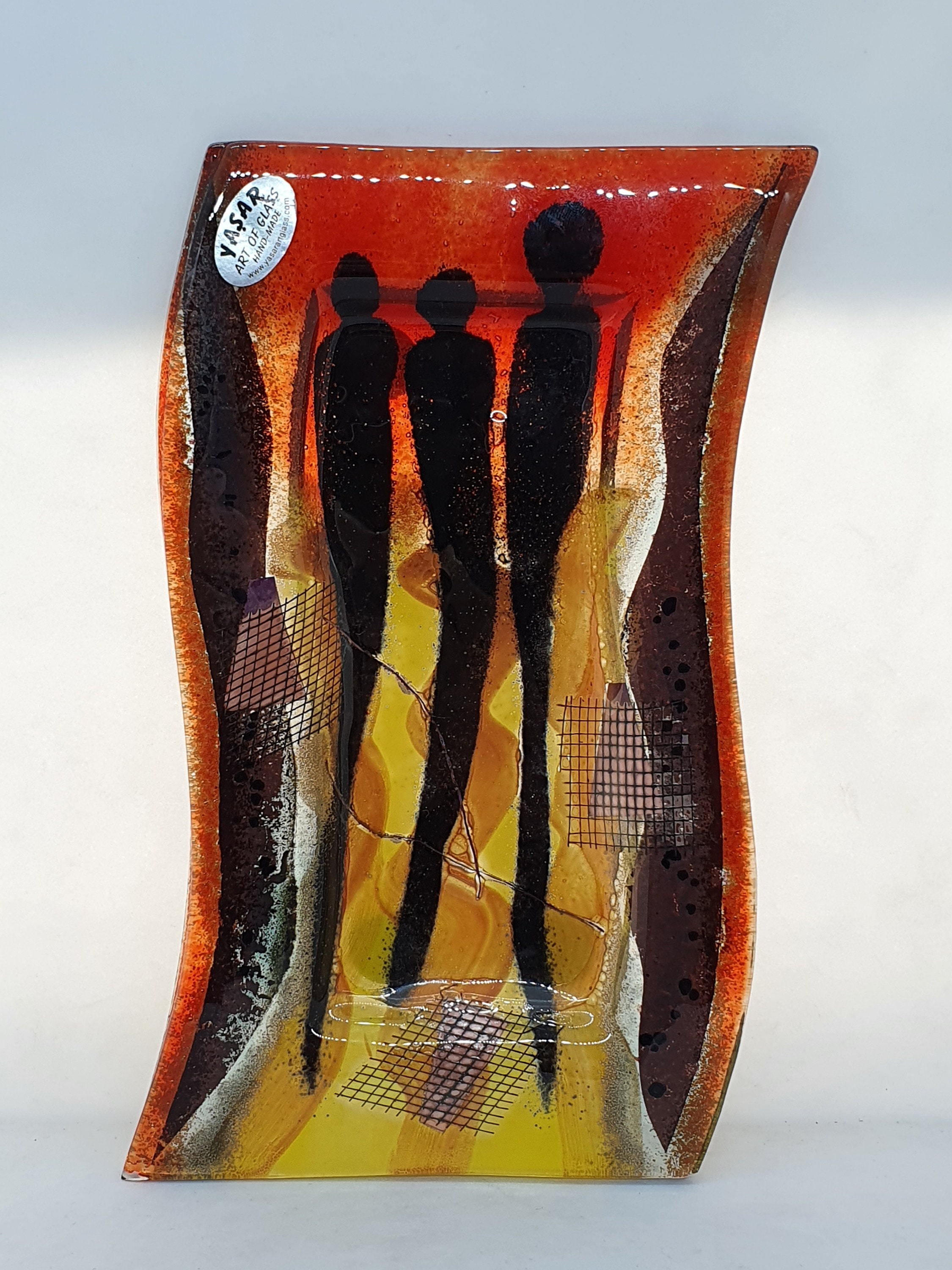 Handmade Vintage Yasar Art Of Glass Dish Bowl Made In Turkey Etsy