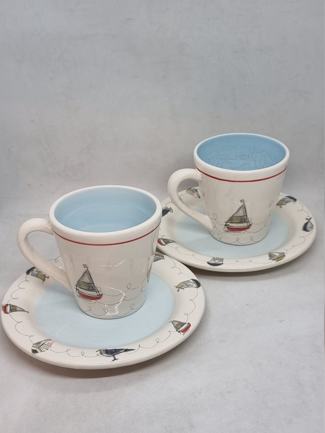2x "gisela Graham" Cups and Saucers | Made in England - Etsy