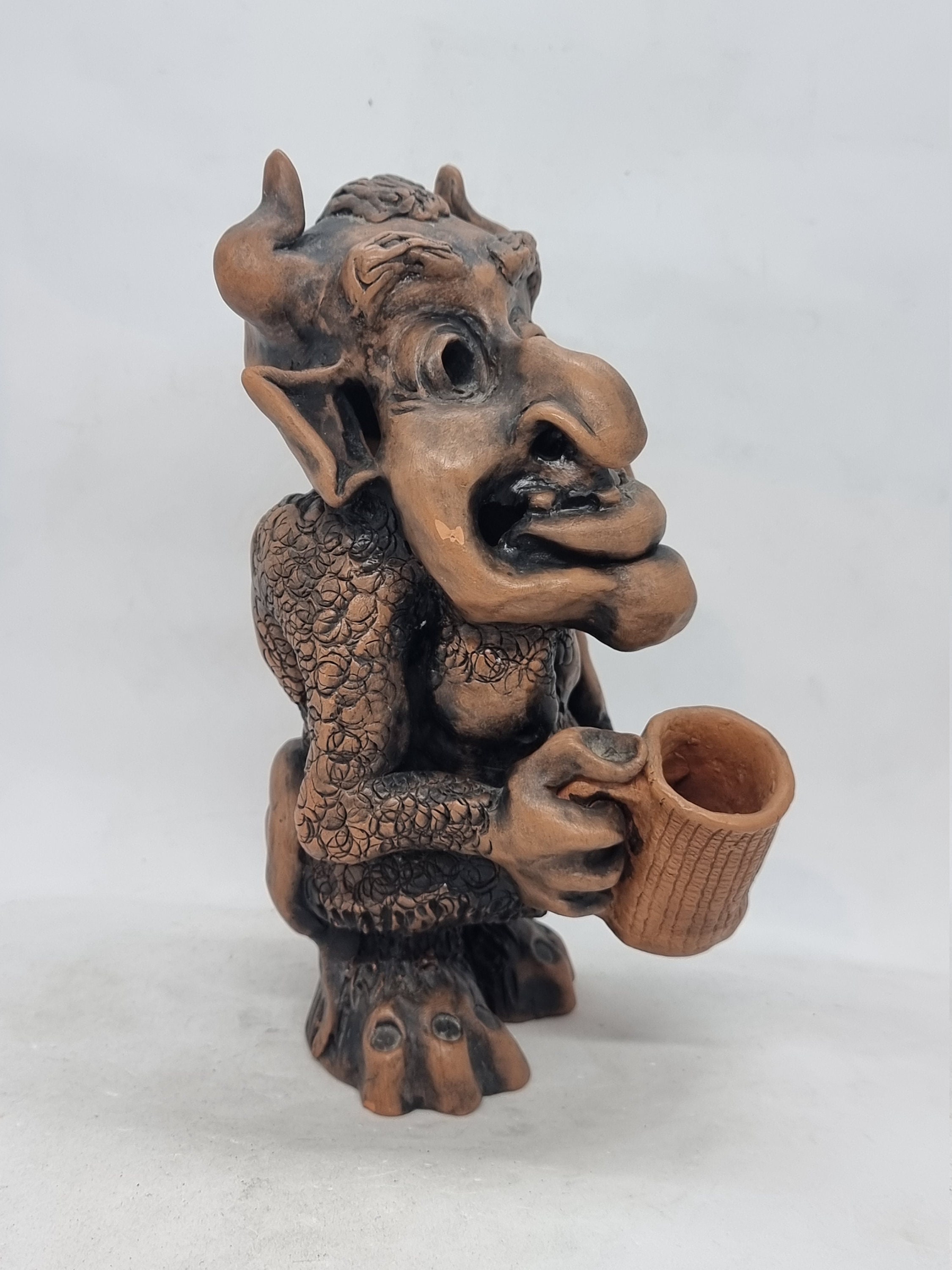 Scandinavian Ceramic devil Figurine Scandinavian | Etsy