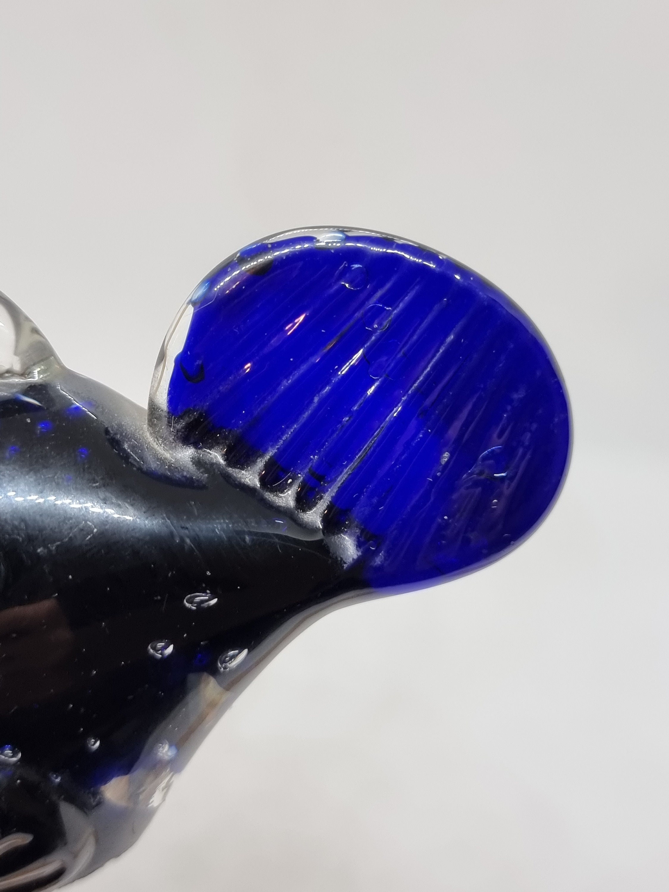 Vintage Blue Glass Fish | Made in Sweden | - Etsy