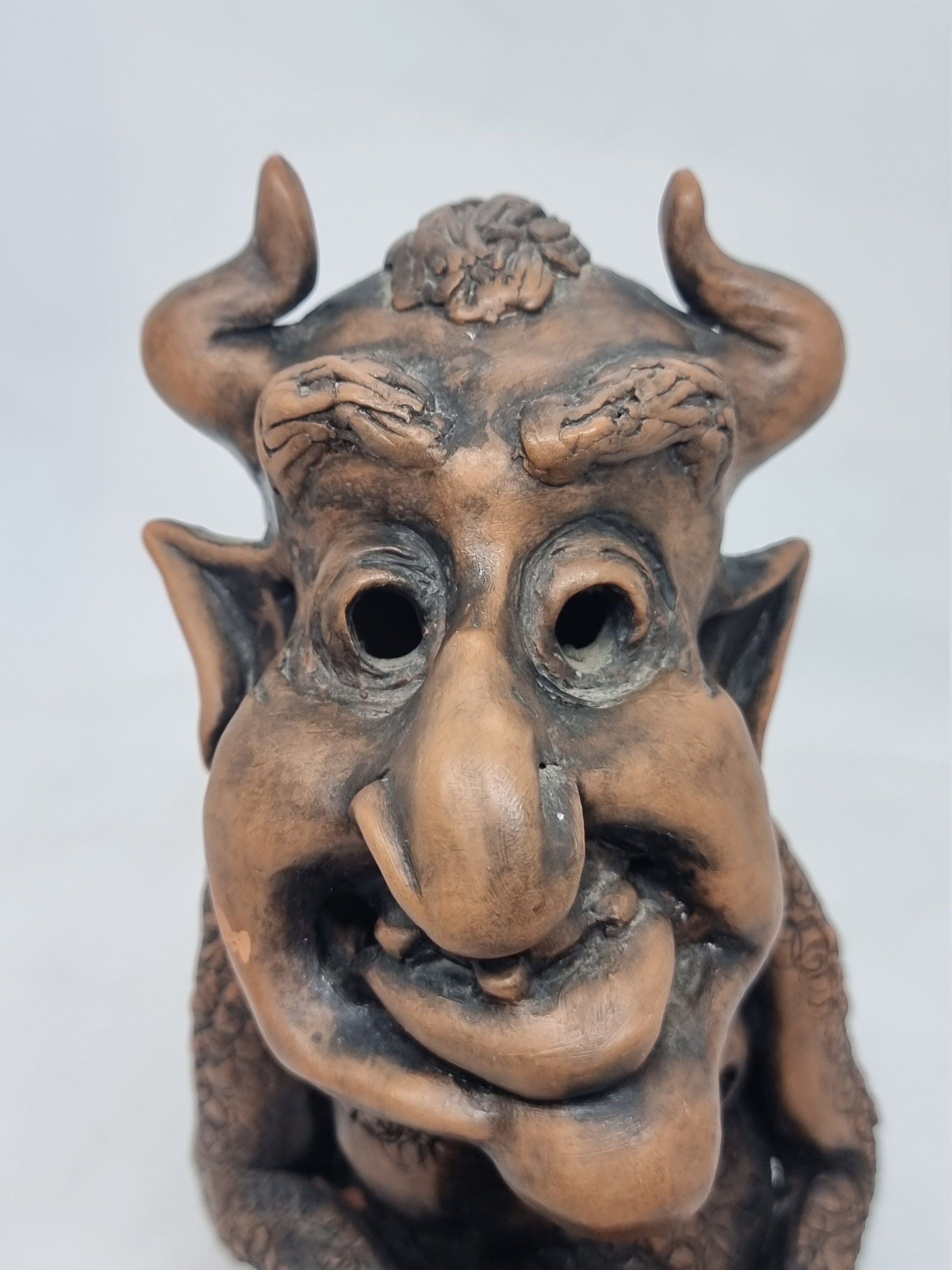 Scandinavian Ceramic devil Figurine Scandinavian | Etsy