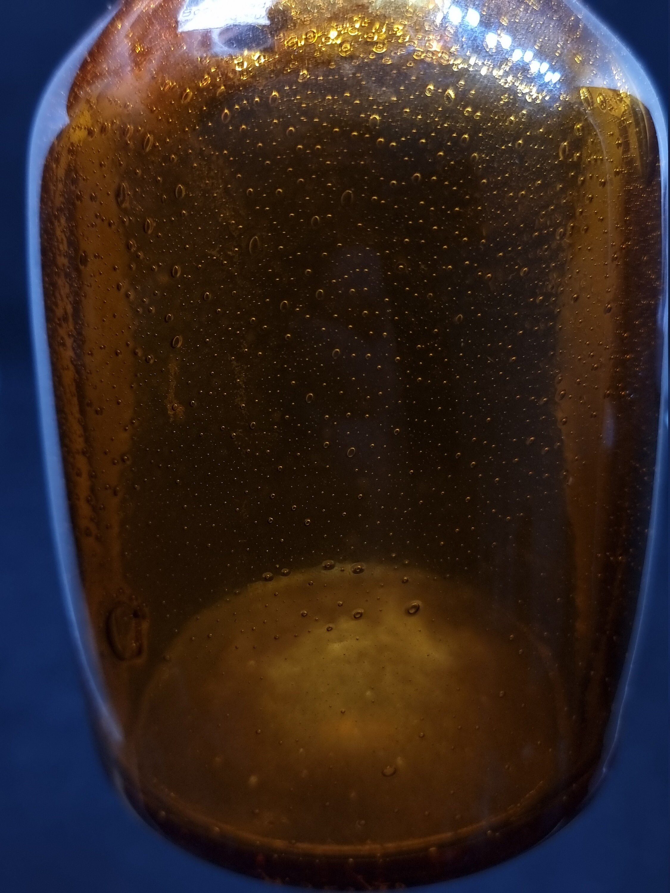 Vintage Swedish Amber Bubble Glass Vase Made by Erik Höglund | Etsy