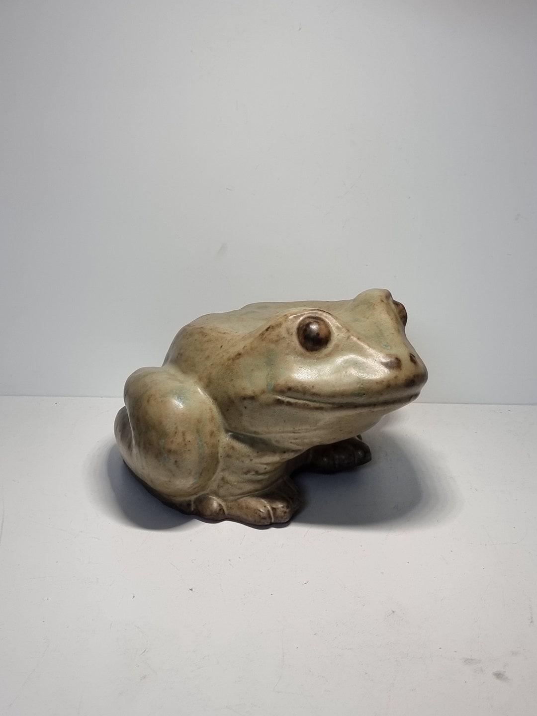 Vintage Large Ceramic Frog Sculpture | - Etsy