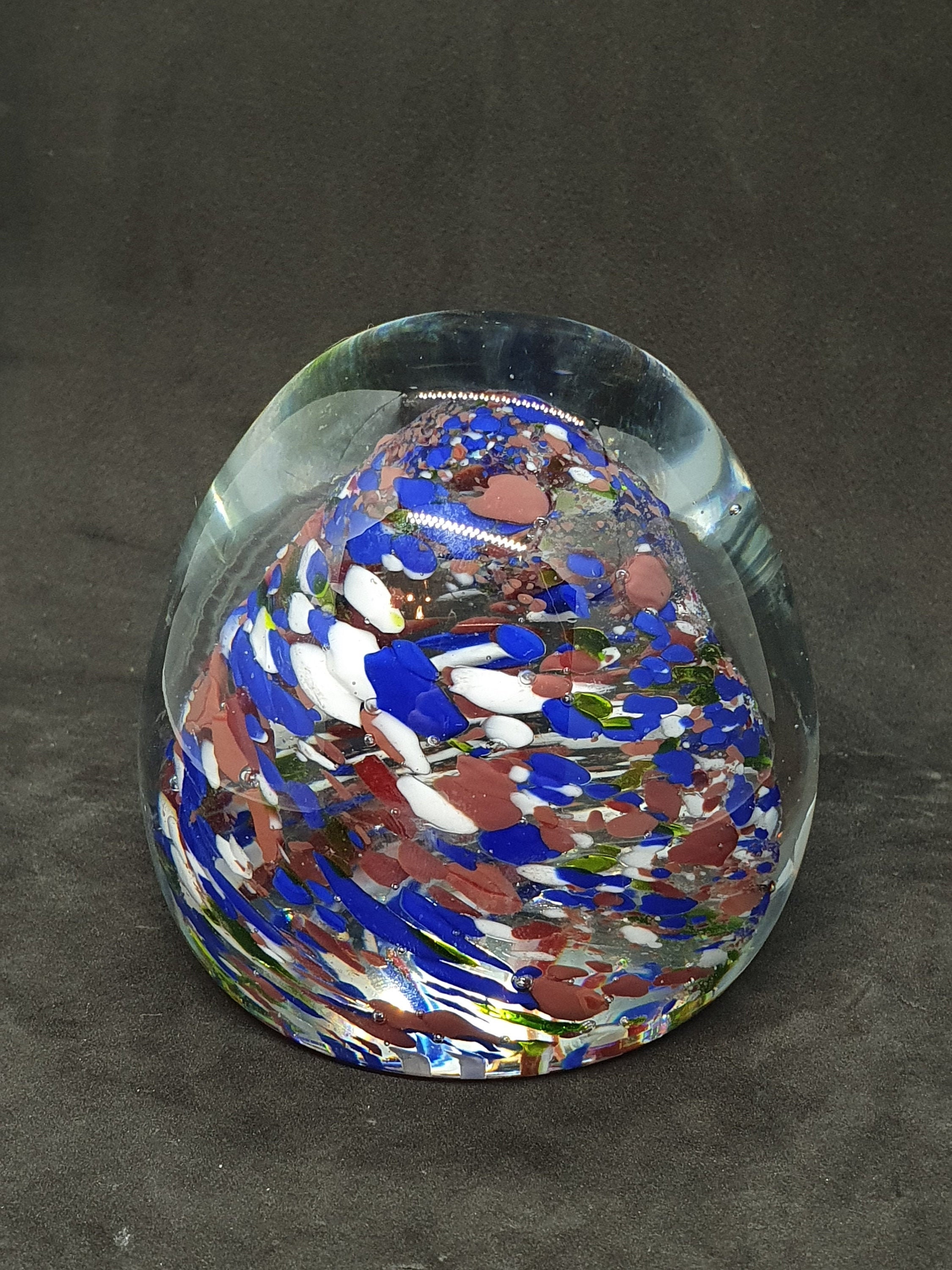 Glass Paperweight With Colorful Bubbles Inside | Scandinavia ...