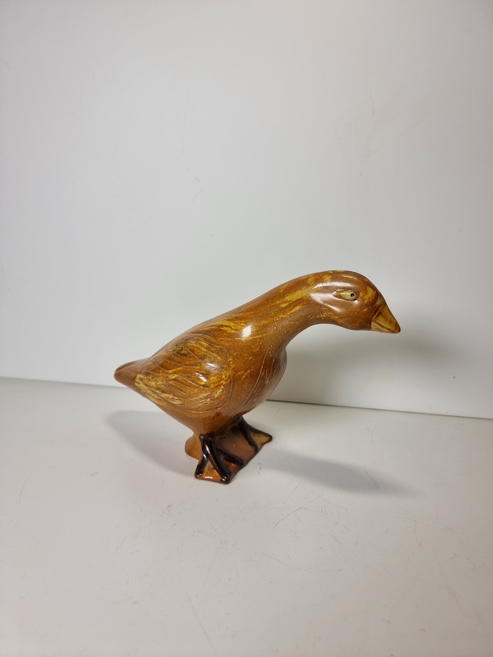 Vintage Hand-made Goose Figurine | Ceramic Art Pottery | - Etsy