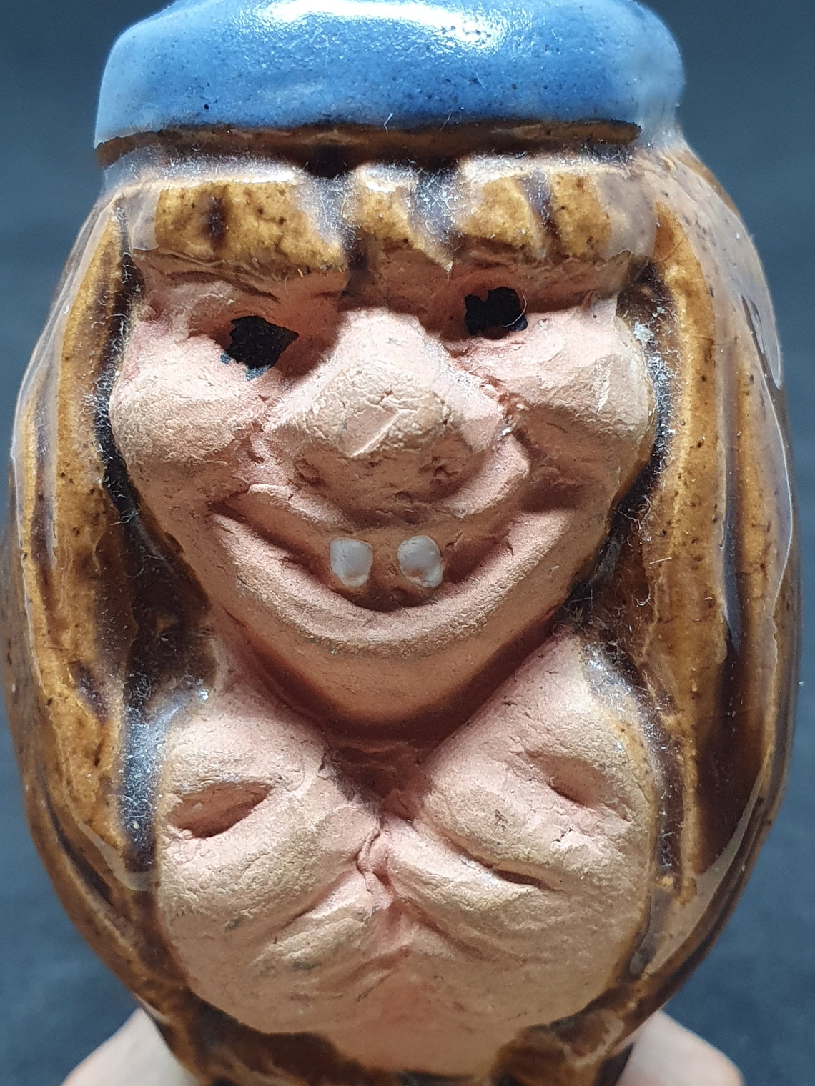 Scandinavian ceramic troll figurine Scandinavian ceramic | Etsy