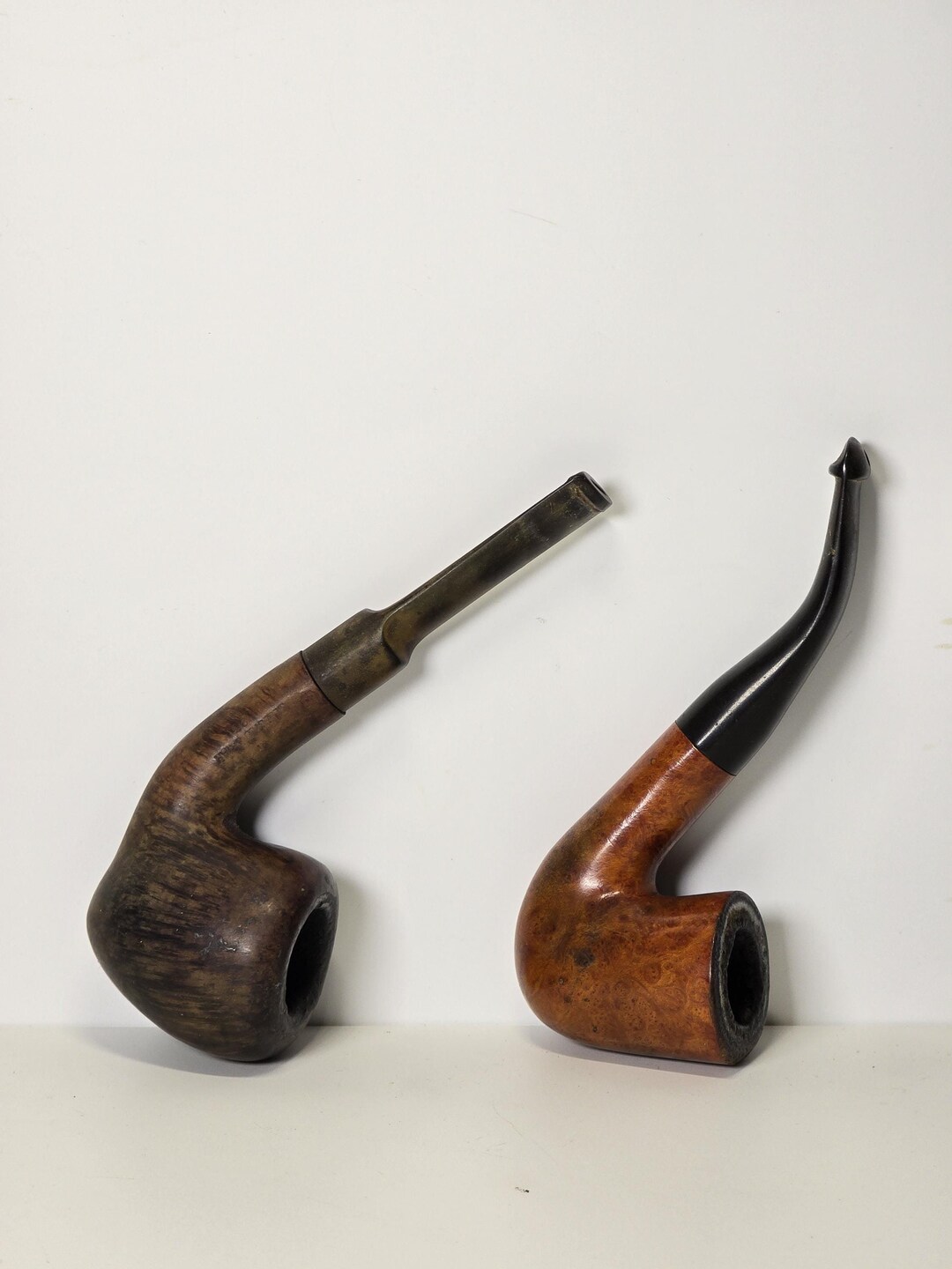 Vintage Danish Hand-carved Wood Tobacco Pipes Set of 2 Rustic & Classic ...