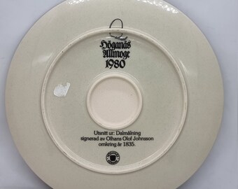 Dining & Serving Plates Hoganas Allmoge wall plate 1980 biblical motif ...