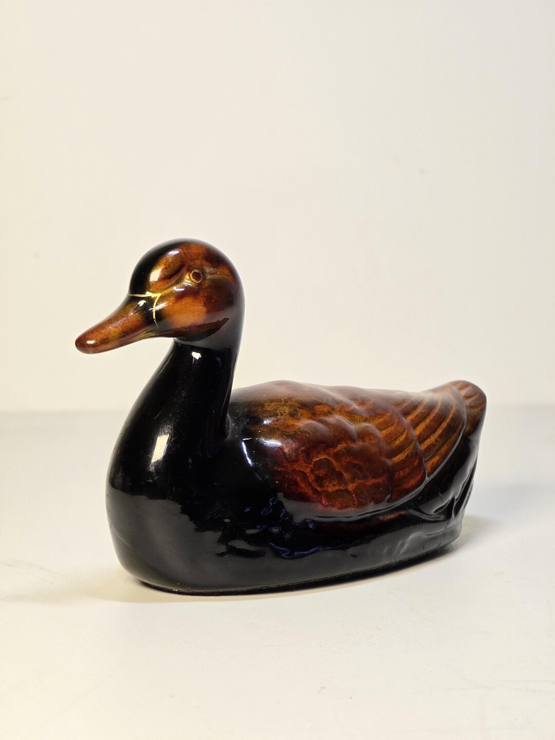 Elegant French Lacquered Duck Figurine - Kanadou Decor Main - Etsy