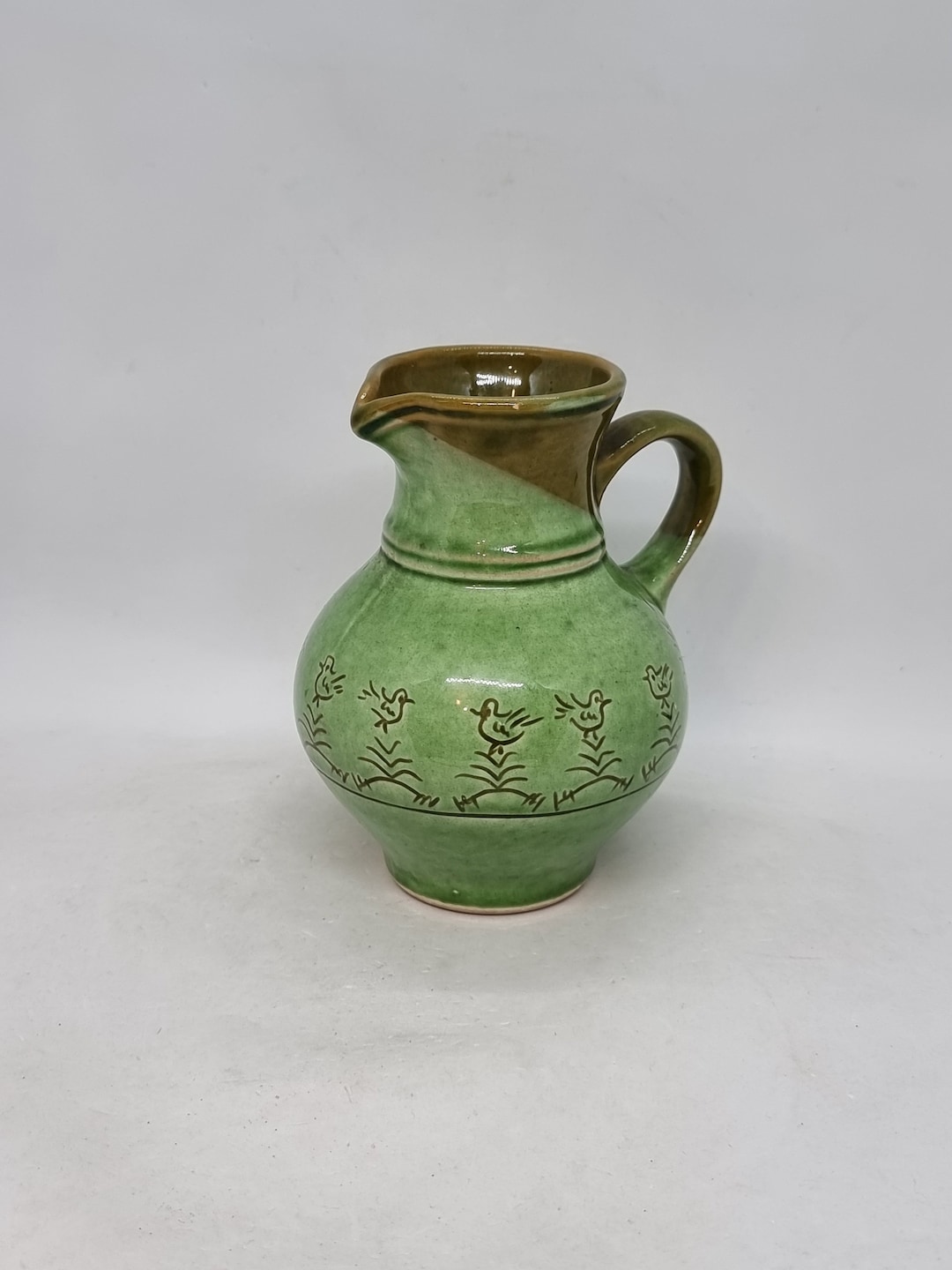 Vintage Scandinavian Ceramic Pitcher / Vase | Scandinavian Pottery | - Etsy