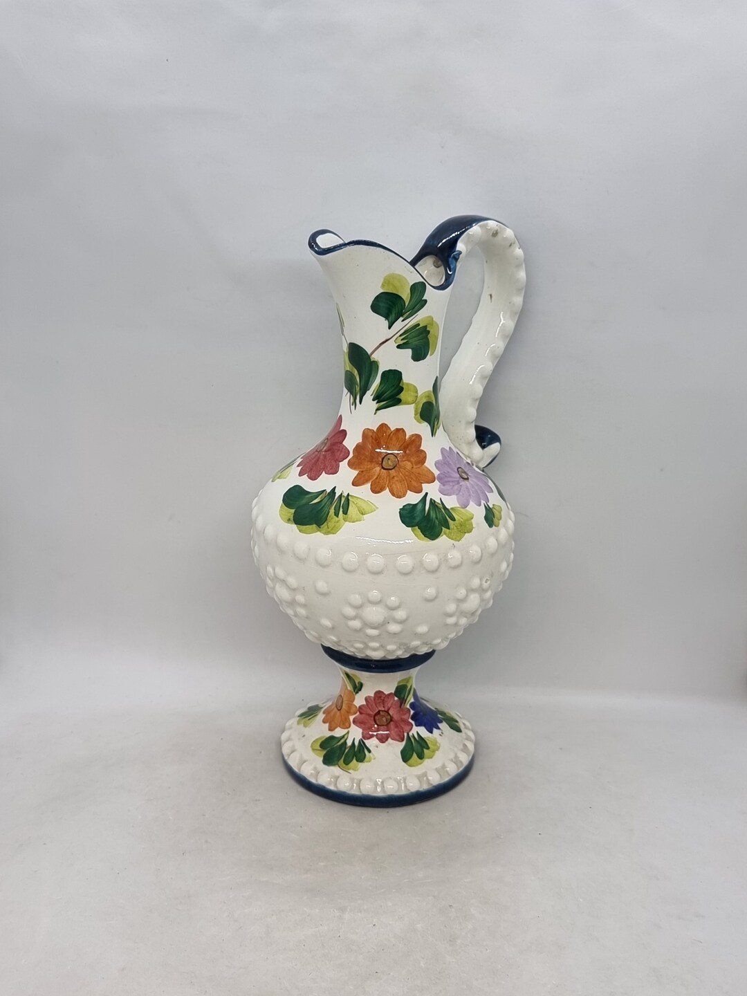 Vintage Hand Painted Ceramic Italy Pitcher/vase | Italian Pottery | - Etsy