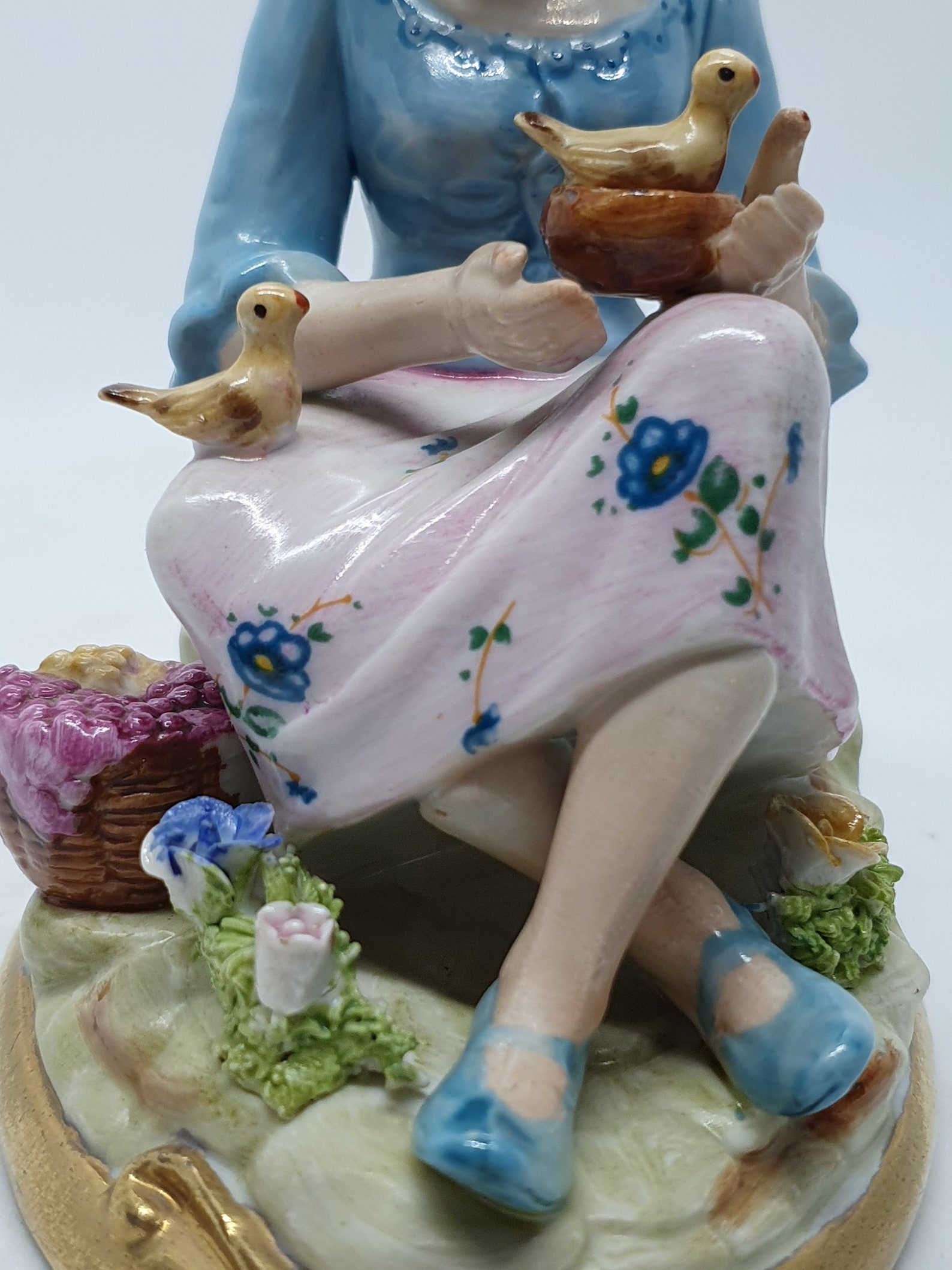 Vintage Capodimonte Girl With Birds Figurine Made in Italy - Etsy