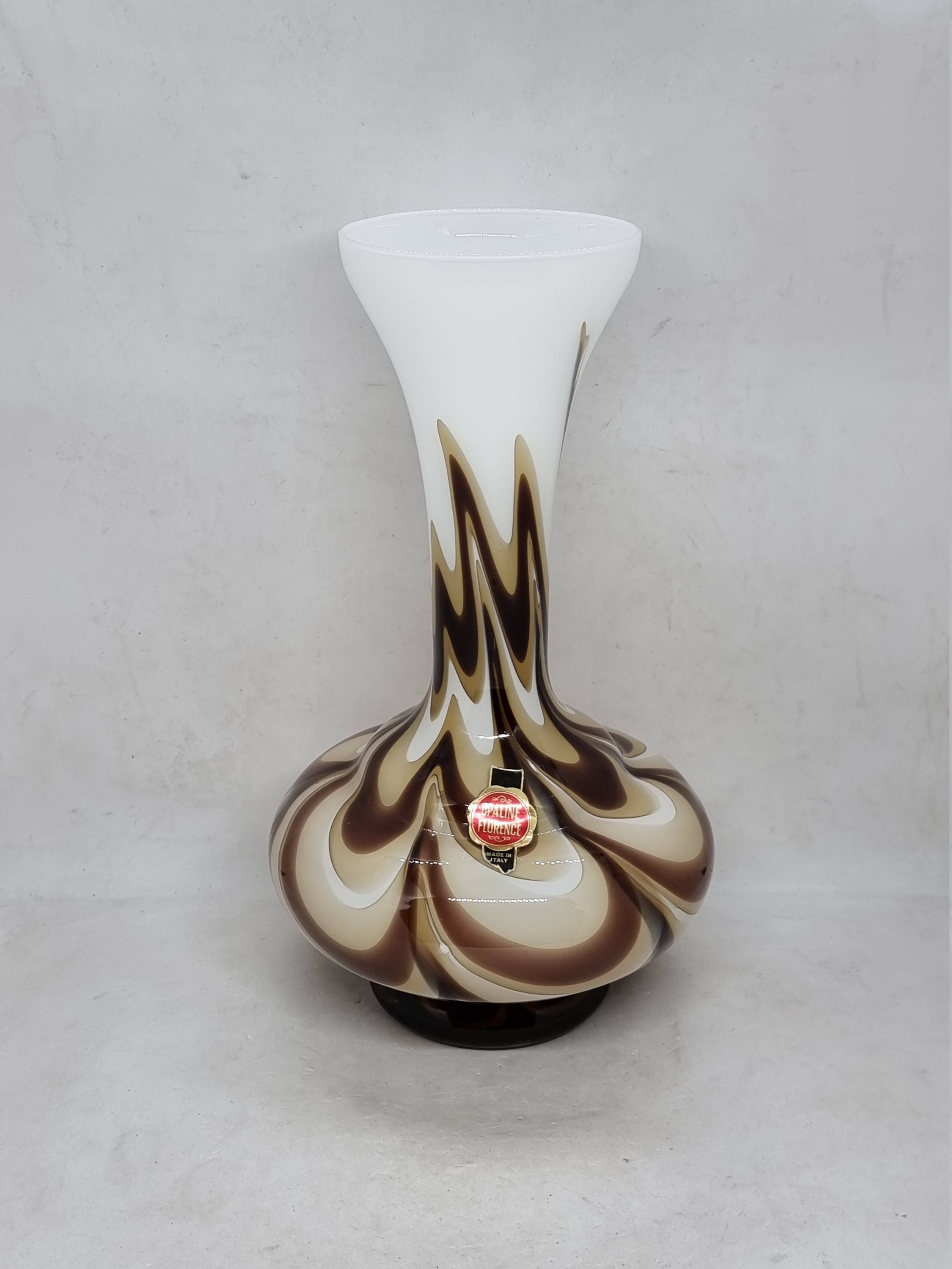 Vintage POP ART Handblown Vase Made in Italy by Opaline - Etsy
