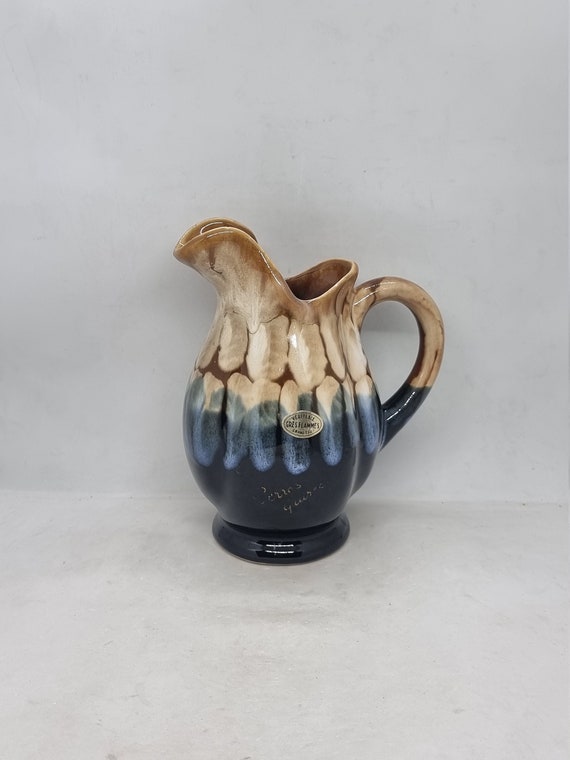 Vintage Veritable Grand Feu Gres Flammes Jug Made in France | Etsy