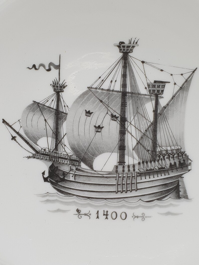 Vintage Rorstrand Sweden Ship Plate No. 1400 | Kungsholmsservisen | - Etsy