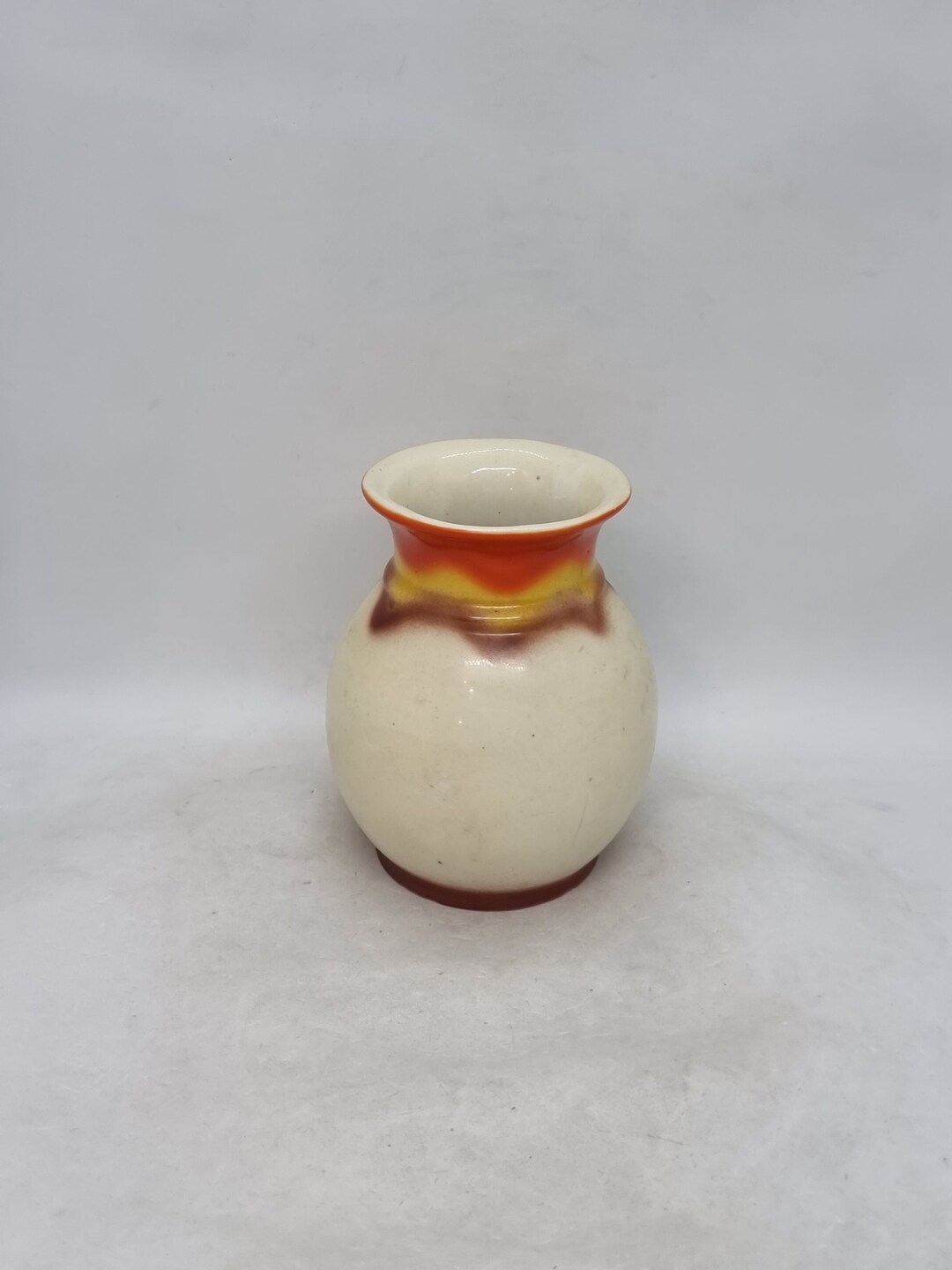 Vintage Art Deco Czechoslovakia Pottery Vase | - Etsy