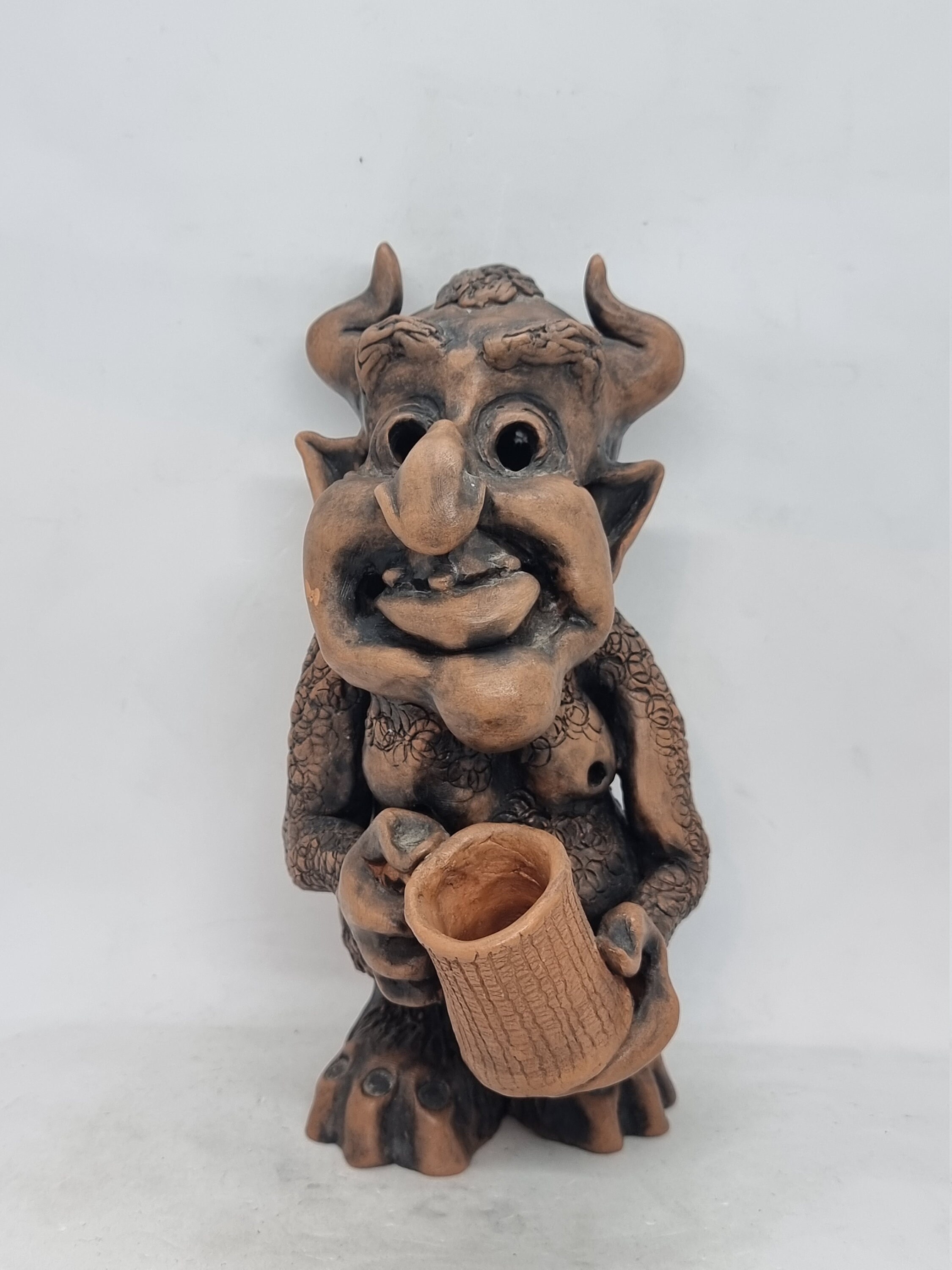 Scandinavian Ceramic devil Figurine Scandinavian | Etsy