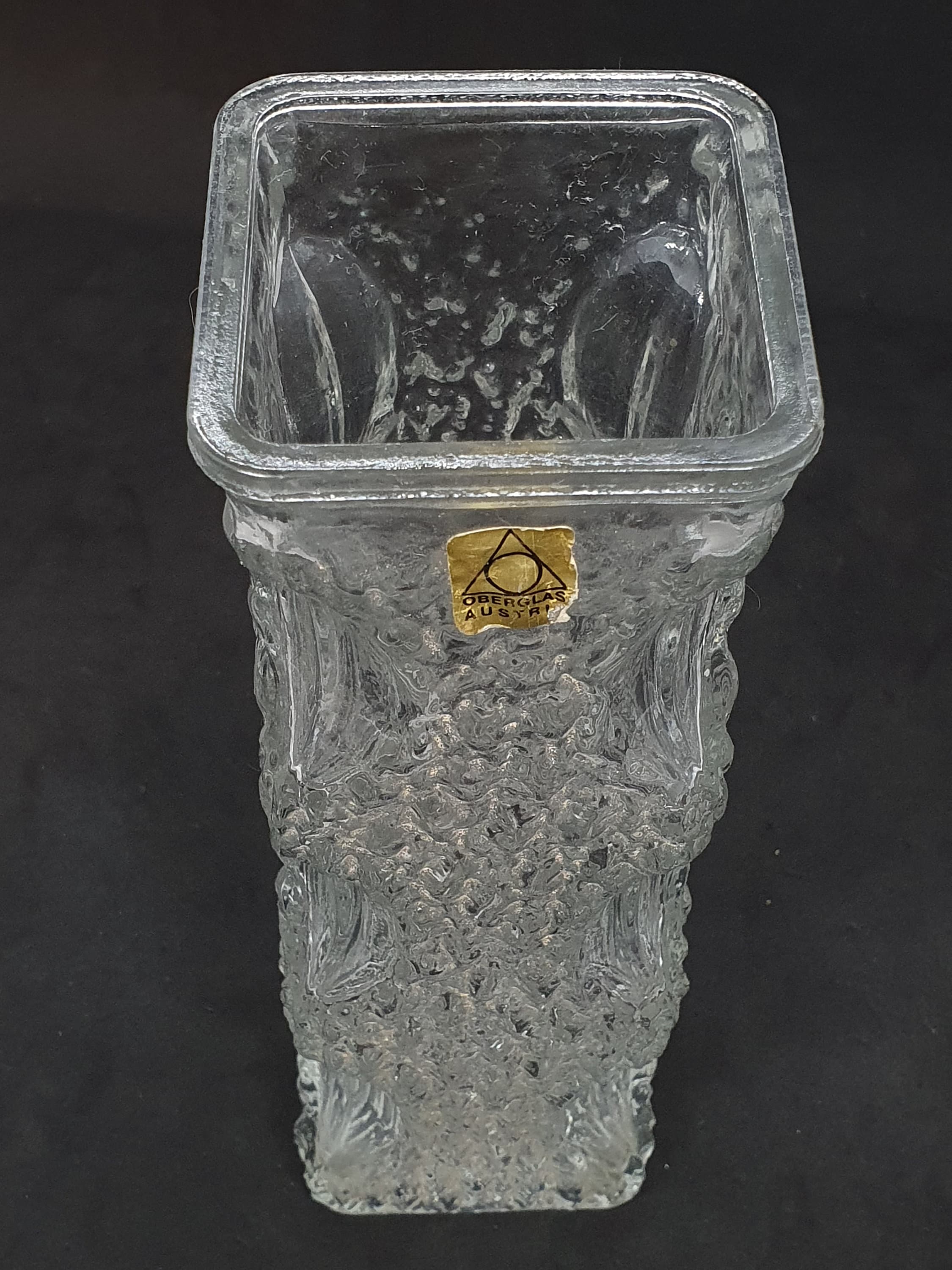 Vintage Oberglas Austria art glass vase | Etsy