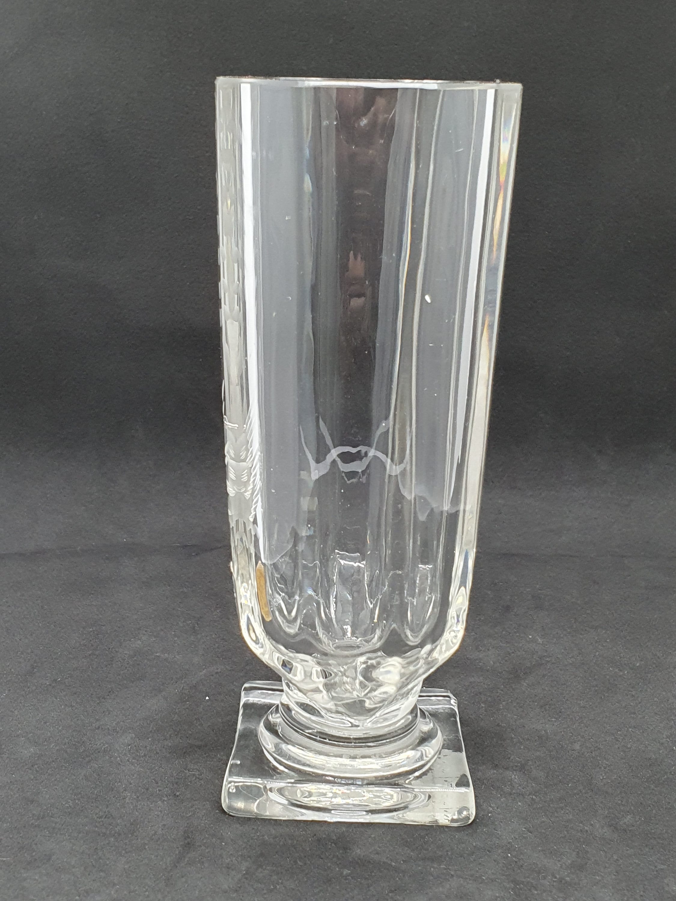Orrefors Crystal Glass Vase | Johansfors | Made in Sweden 1960 ...