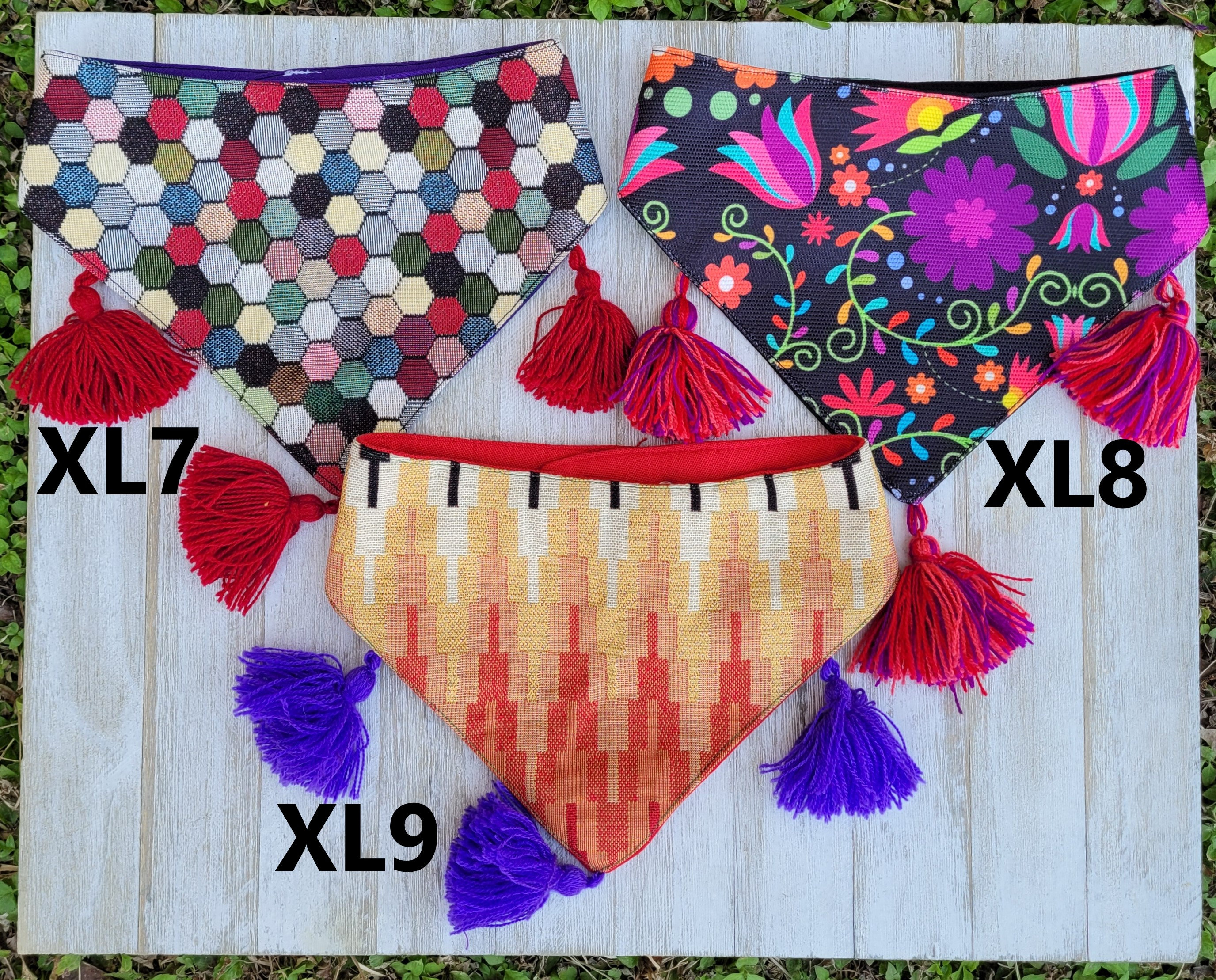 L XL Dog Bandana / Mexican Bandana / Reversible bandana | Etsy