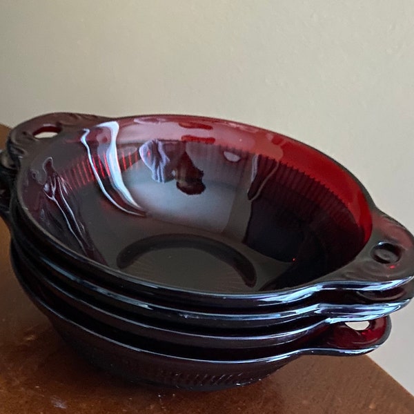 Red Depression Glass - Etsy