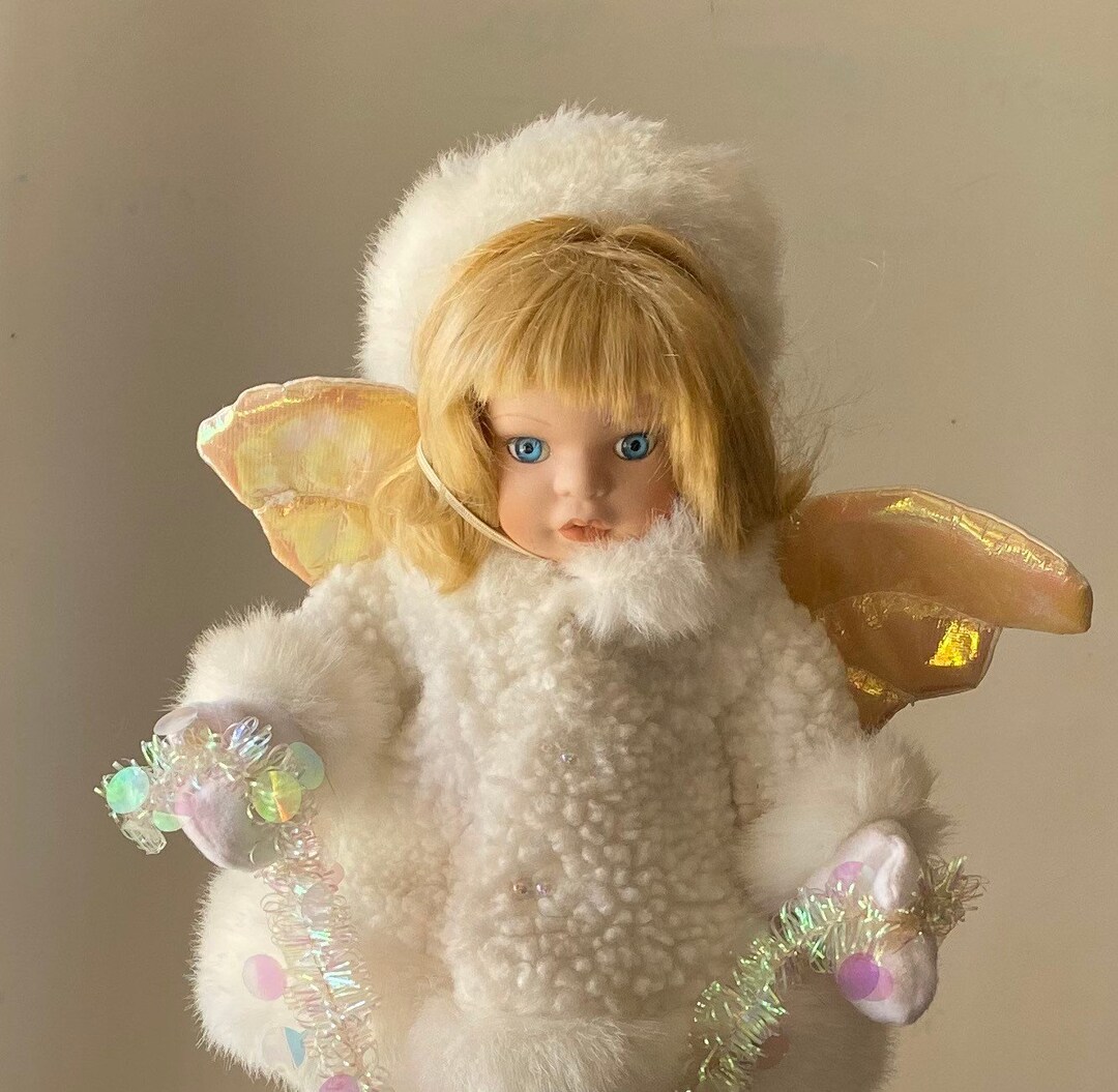 Adorable Vintage Porcelain Angel Doll - Etsy