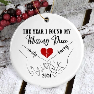 The Year I Found My Missing Piece Couples Heart Puzzle Ornament ...