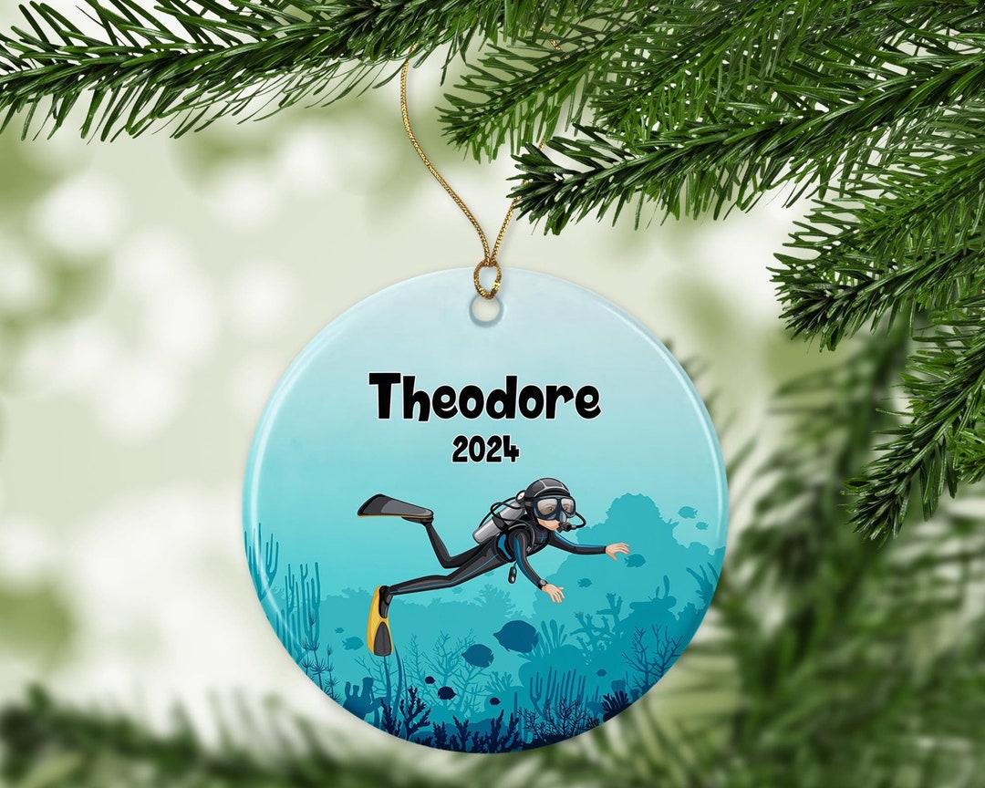Personalized Scuba Diver Christmas Ornament - Custom Scuba Diver Gift ...